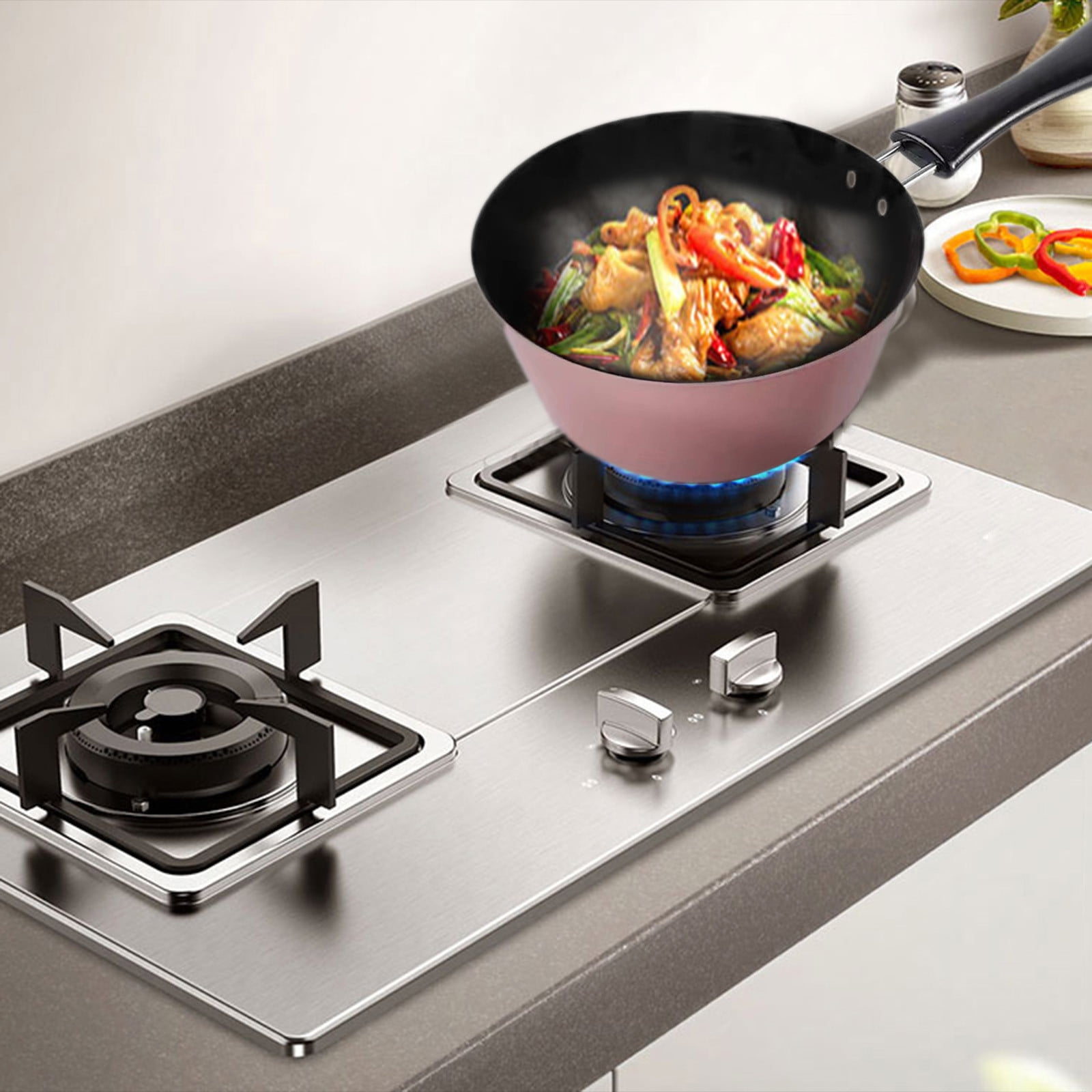 YaoZQ Pink Mini Cooking Pot, Non-Stick Milk Warmer Pan with Handle ...