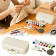 YaoZQ Portable Sewing Kit Organizer, Mini Travel Needle and Thread Box ...