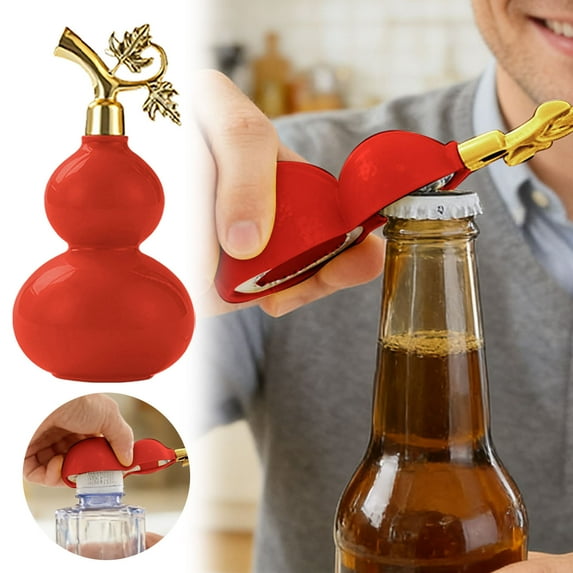 YaoZQ Retro Gourd Shaped Bottle Opener Wall Mounted Cap Remover Heavy ...
