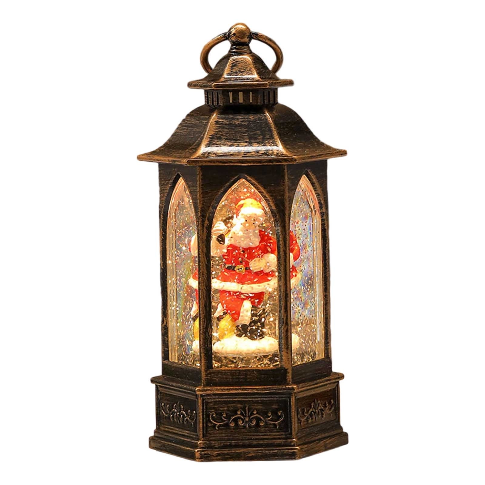 YaoZQ Rotating Musical Snow Globe Lantern. An Animated & Lighted ...