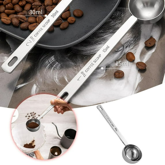 YaoZQ Stainless Steel Coffee Scoop Long Handle Measuring Spoon Metal ...