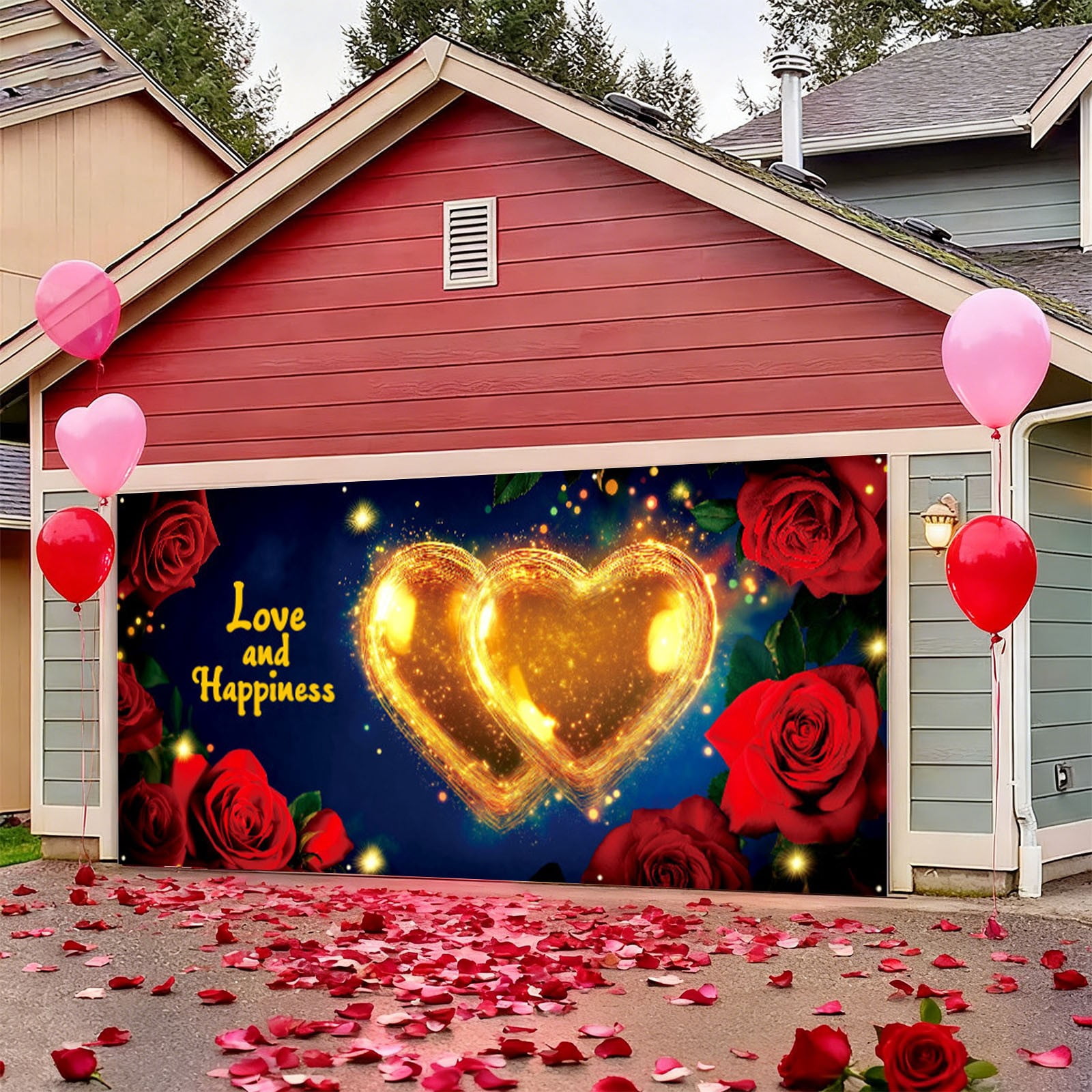 YaoZQ Valentines Day Backdrop, Large Wedding Anniversary Mural, 13 x 6 ...