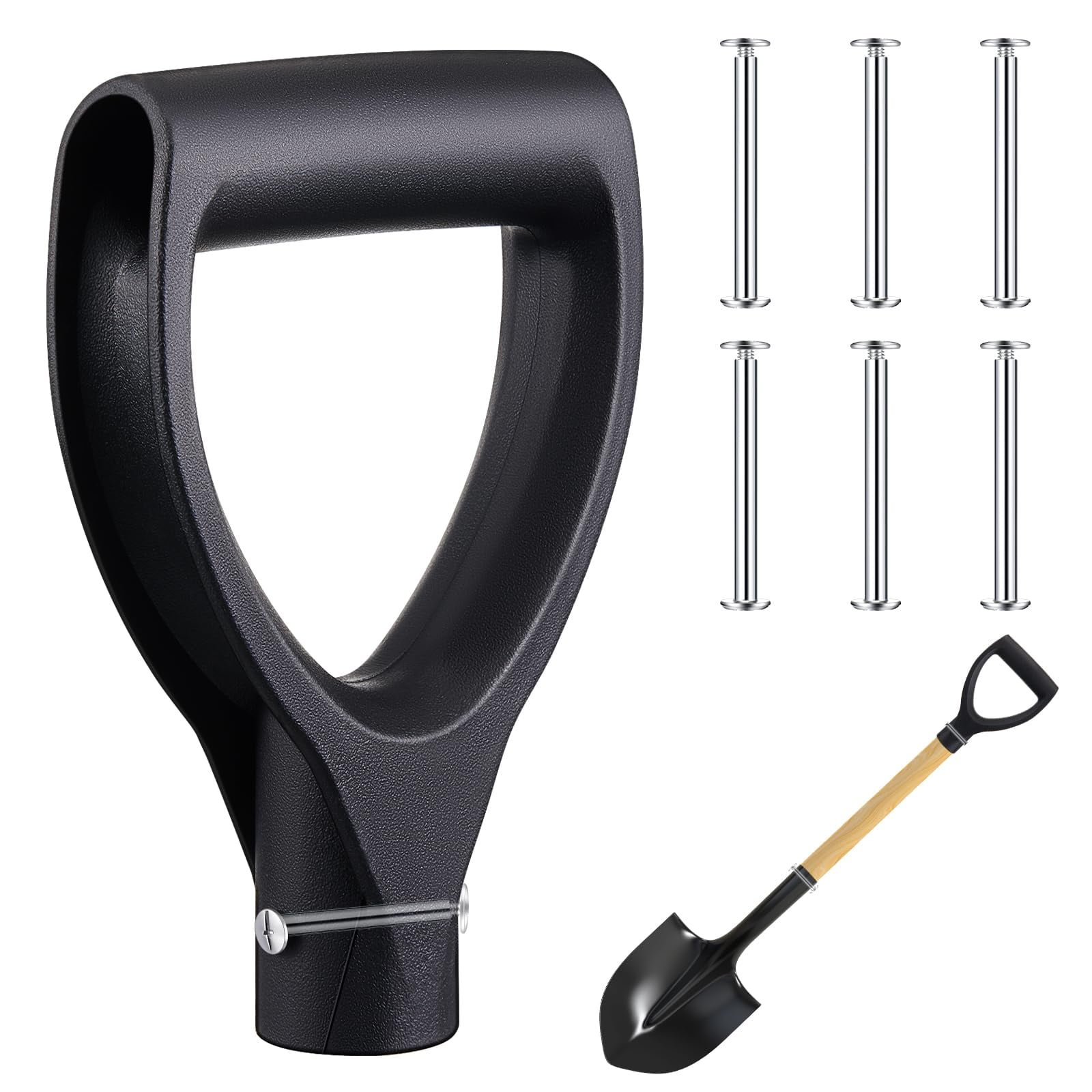 Yaocom Plastic Spade Handle Shovel D Grip Handle Binding with 6 Post ...