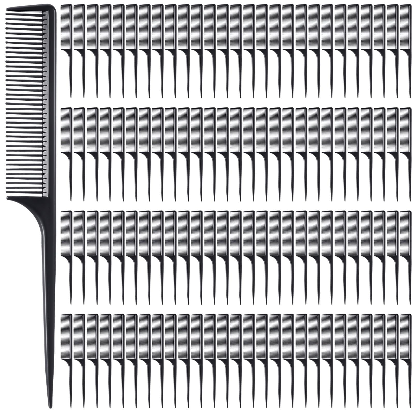 Yaomiao 300 Pcs Rat Tail Comb Bulk Hair Styling Comb Root Teasing Comb ...