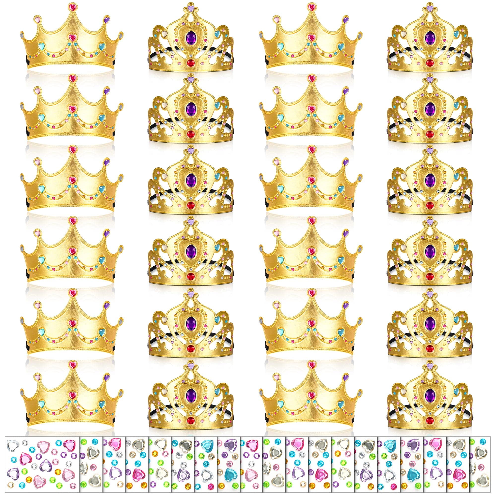 Yaomiao 44 Pcs Foam MMF7 Crowns for Kids Princess Tiaras Crowns Bulk ...