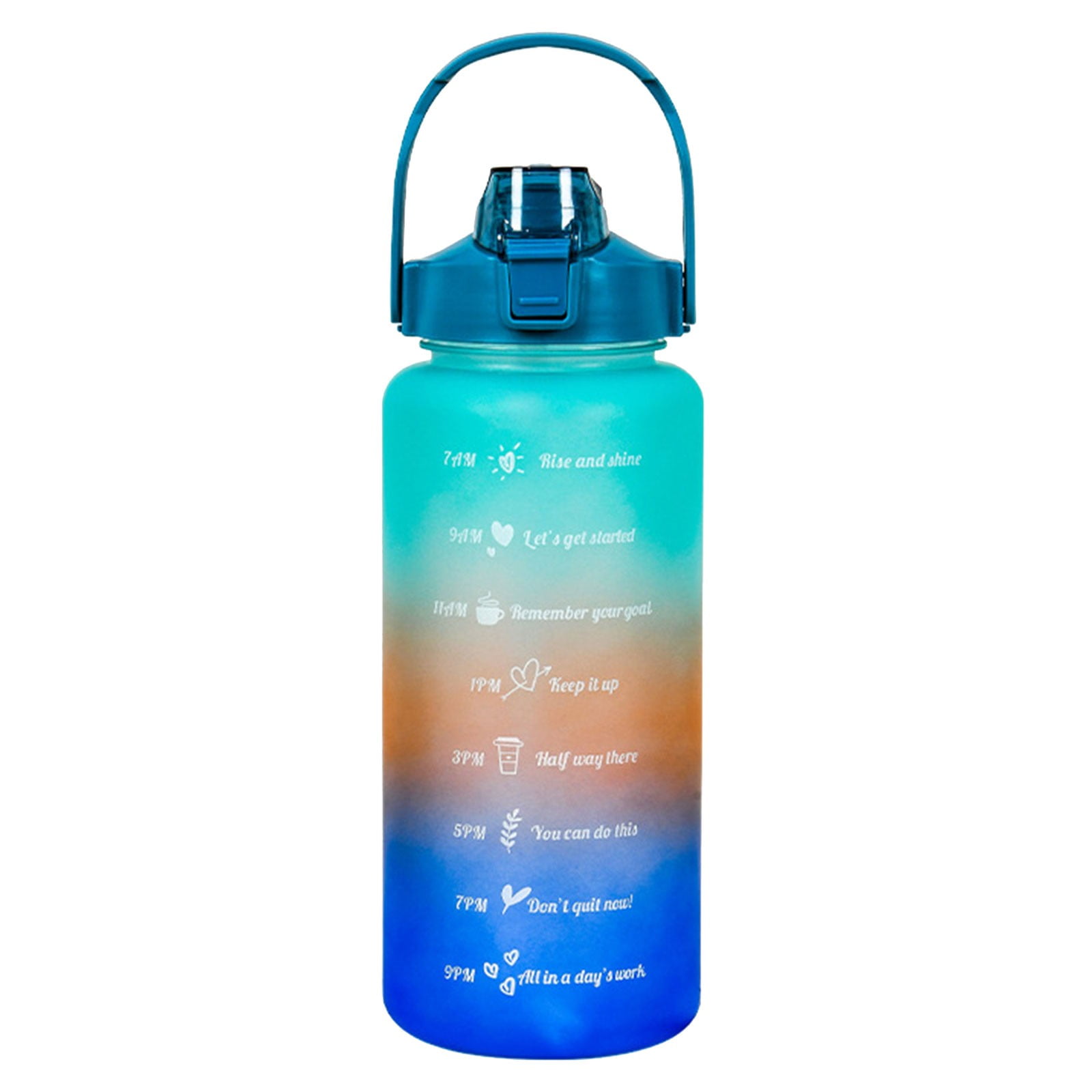 Yaoyar 2000ml Sports Water Bottles with Motivational Time Marker & Leak ...