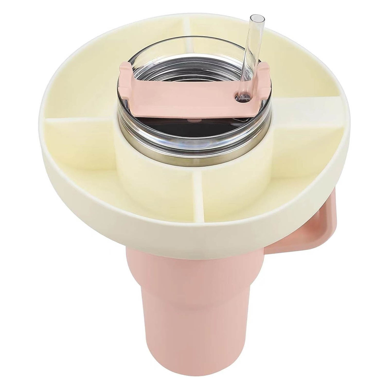 Yaoyar 4 Sectional Round Plastic Appetizer Serving Platter, Divided ...