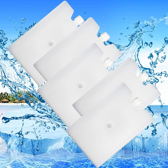Yaoyar 5-Pack Ice Packs Reusable Refreezable Cold Slim Large Cheap Hard ...