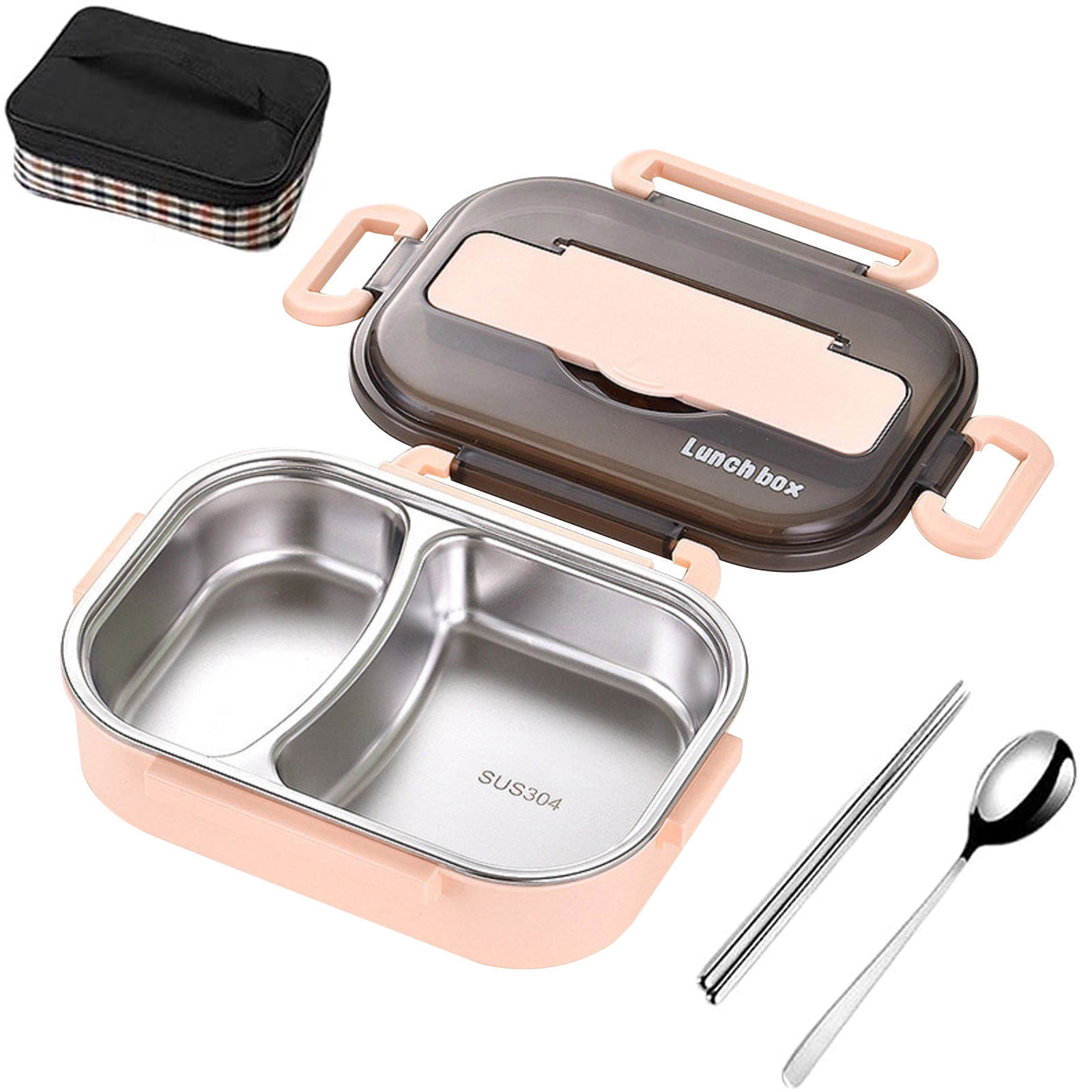 Yaoyar Adult Lunch Box, Stainless Steel Thermal Compartment Lunch Snack ...