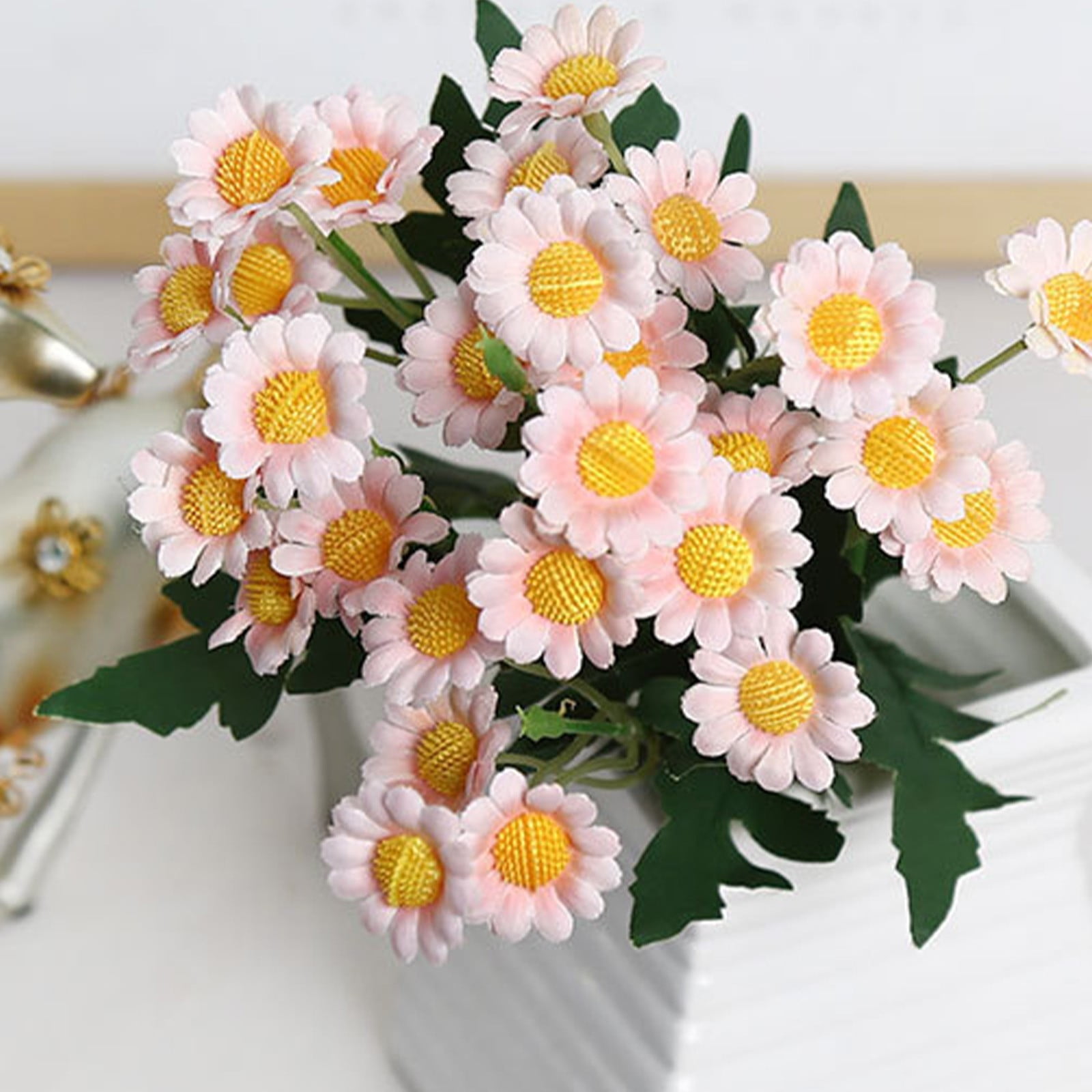 Yaoyar Artificial Daisy Flowers Silk Fake Chamomile Flowers Stem Small ...