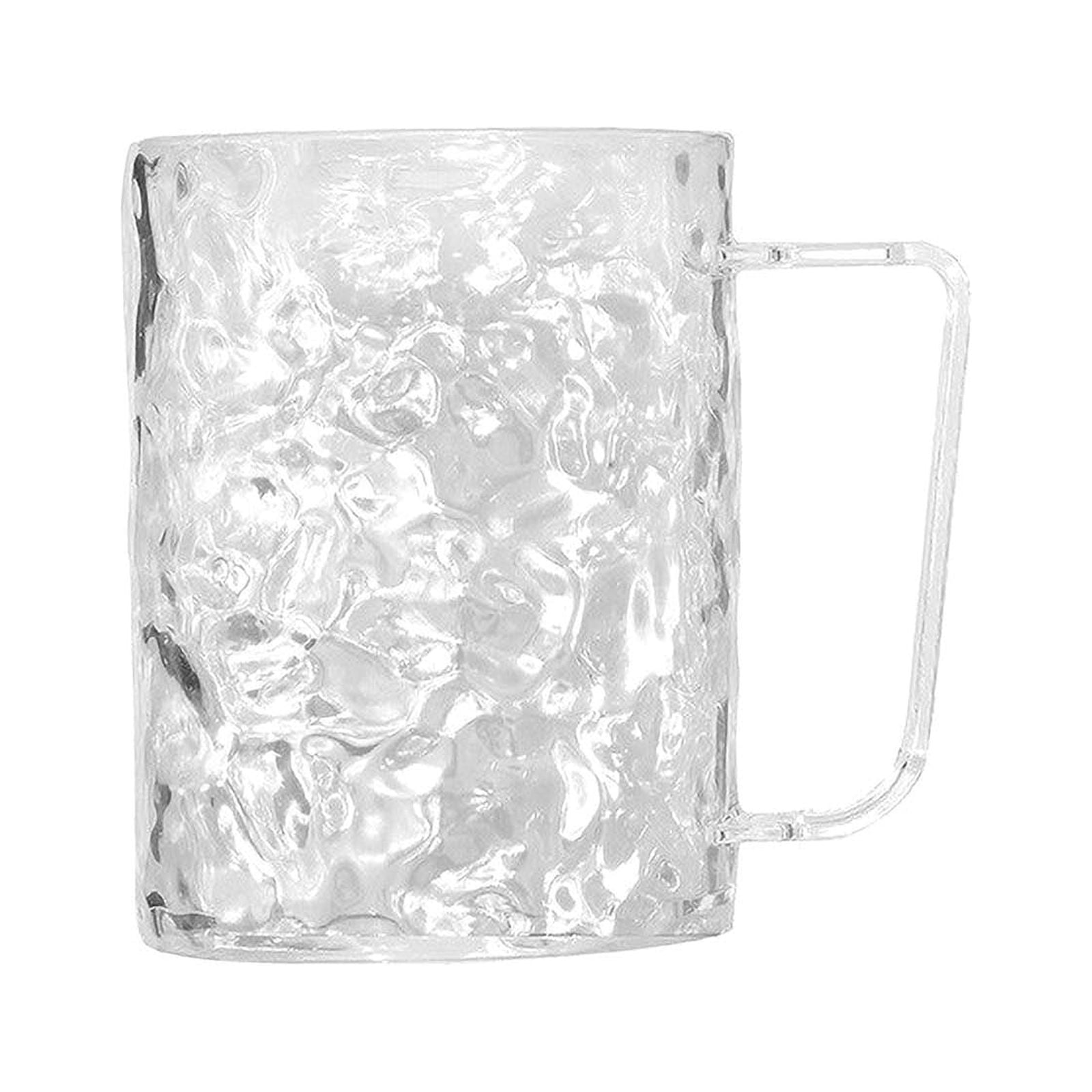 Yaoyar Beer Mugs Glass Mugs with Handle, Large Beer Glasses for Freezer ...