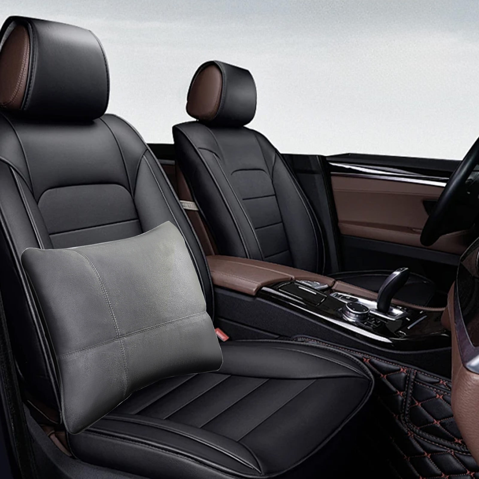 Yaoyar Car Lumbar Support Comfort Lumbar Support Cushion Suede Drive ...