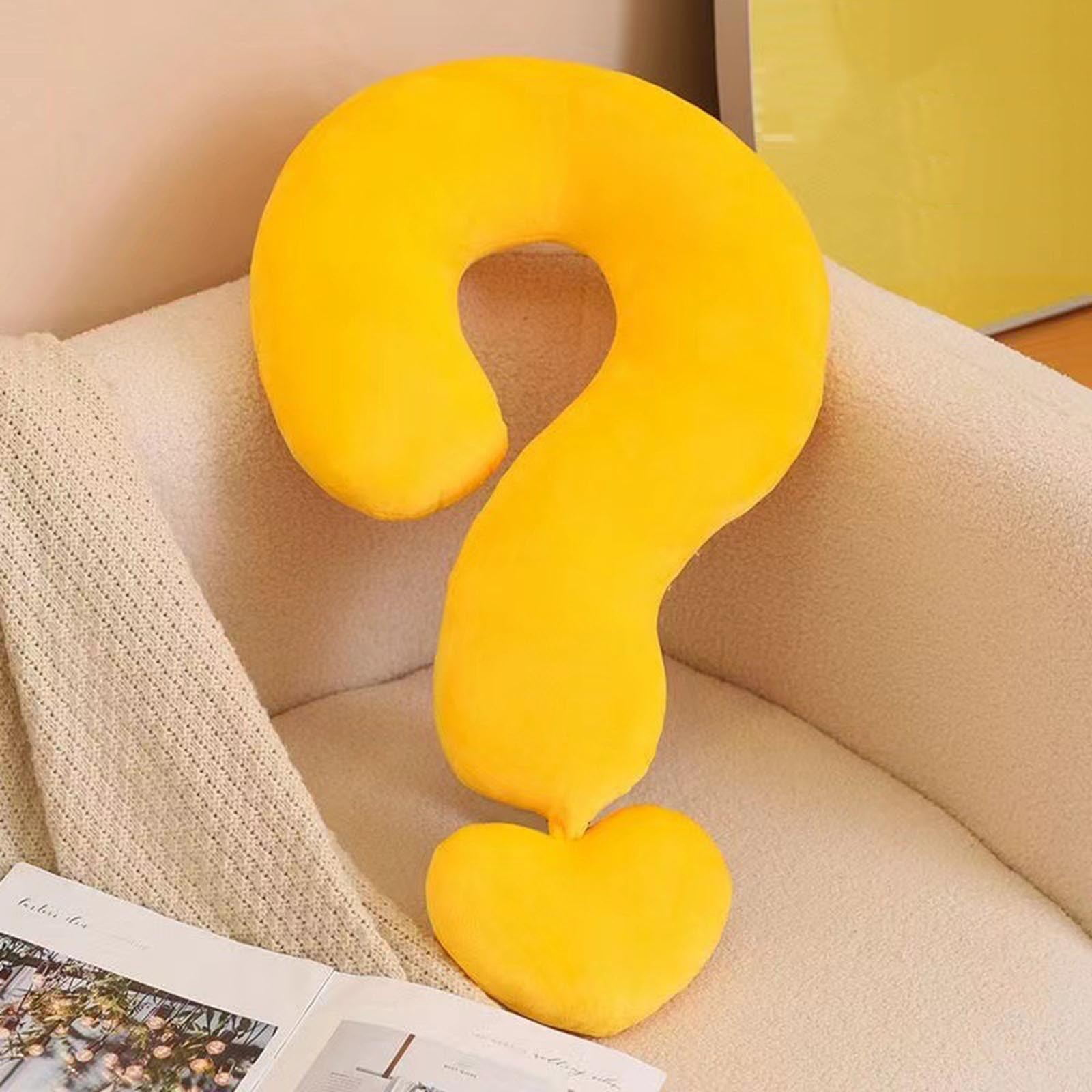 Yaoyar Funny Question Mark Shaped Pillow, Soft Velvet Decorative Throw ...