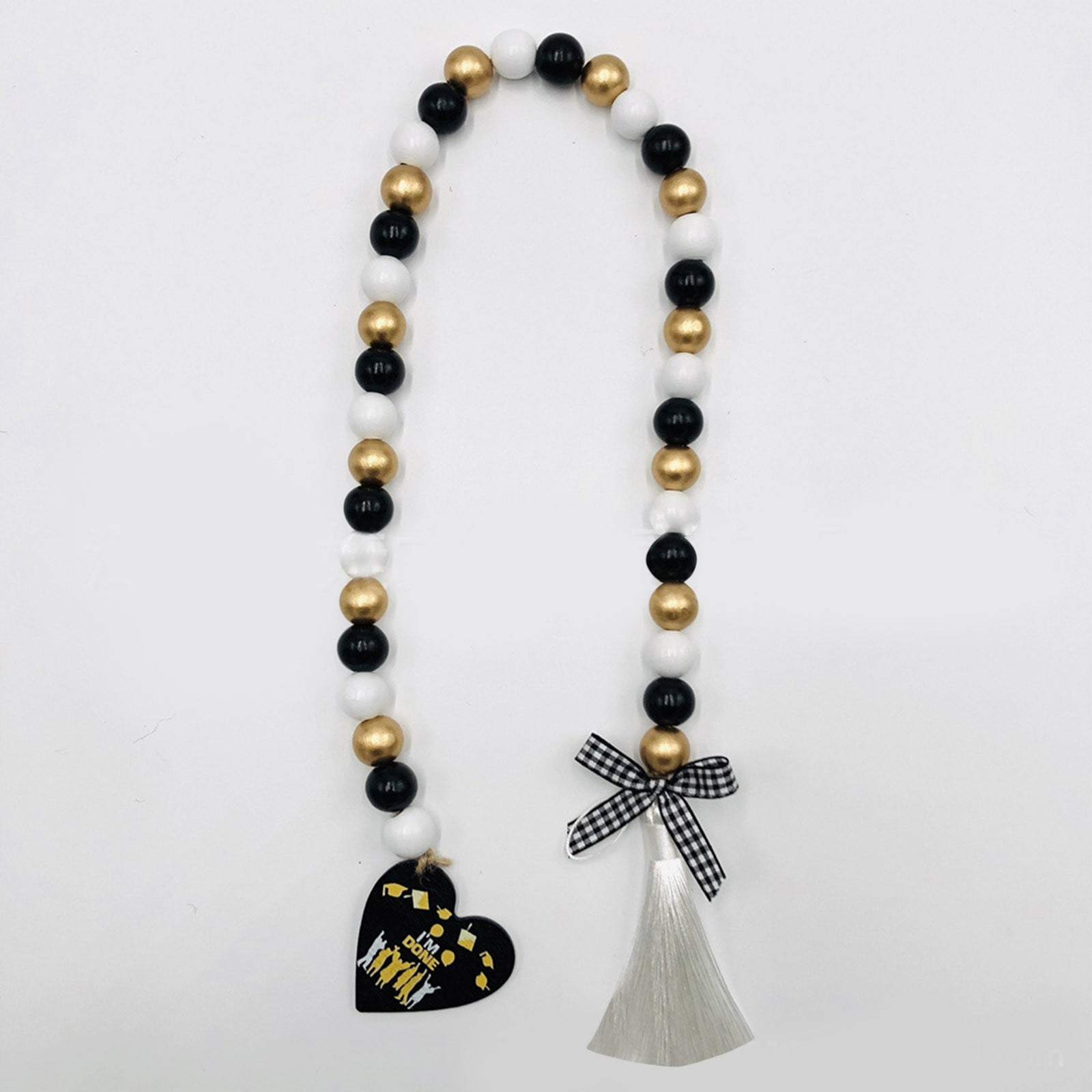 Yaoyar Graduation Wood Bead Garland, Color Hanging Ornament Graduation ...