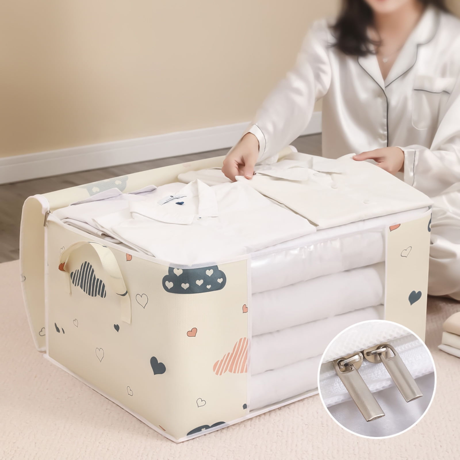 Yaoyar Jumbo Zippered Storage Bag for Closet King Comforter, pillow ...