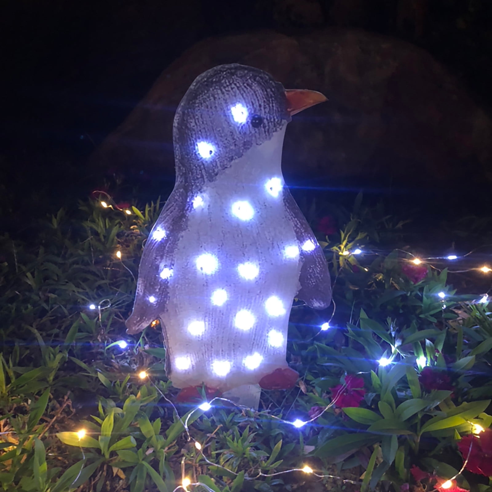 Yaoyar Lighted Penguin Christmas Outdoor Yard Decorations, Glittered ...