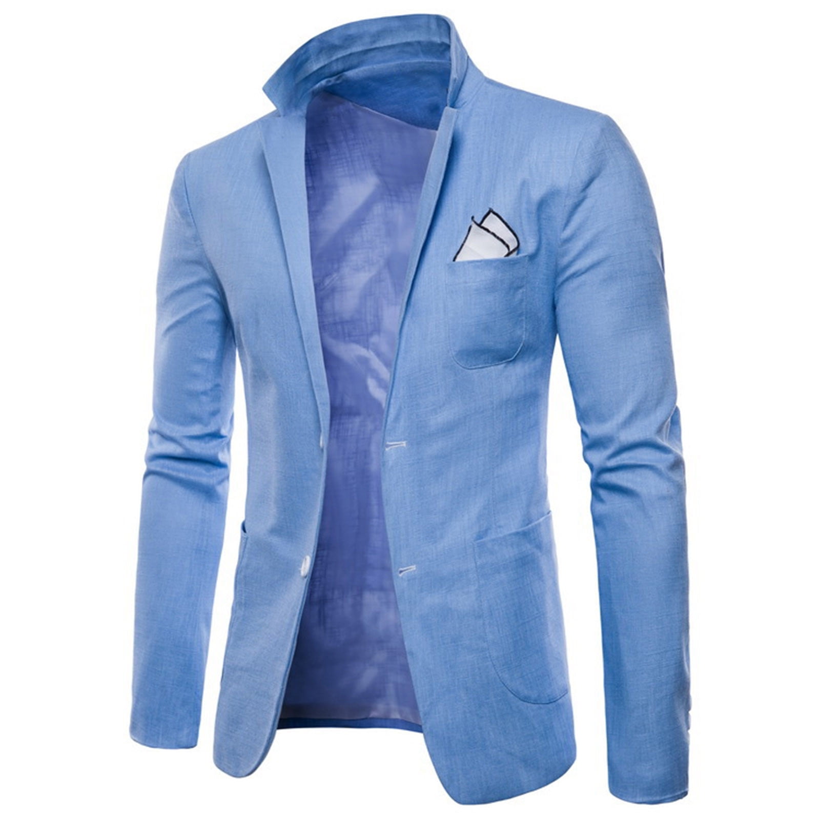 Yaoyar Men's Blazer Casual Slim Fit Sport Coats Single Rows Two Button ...