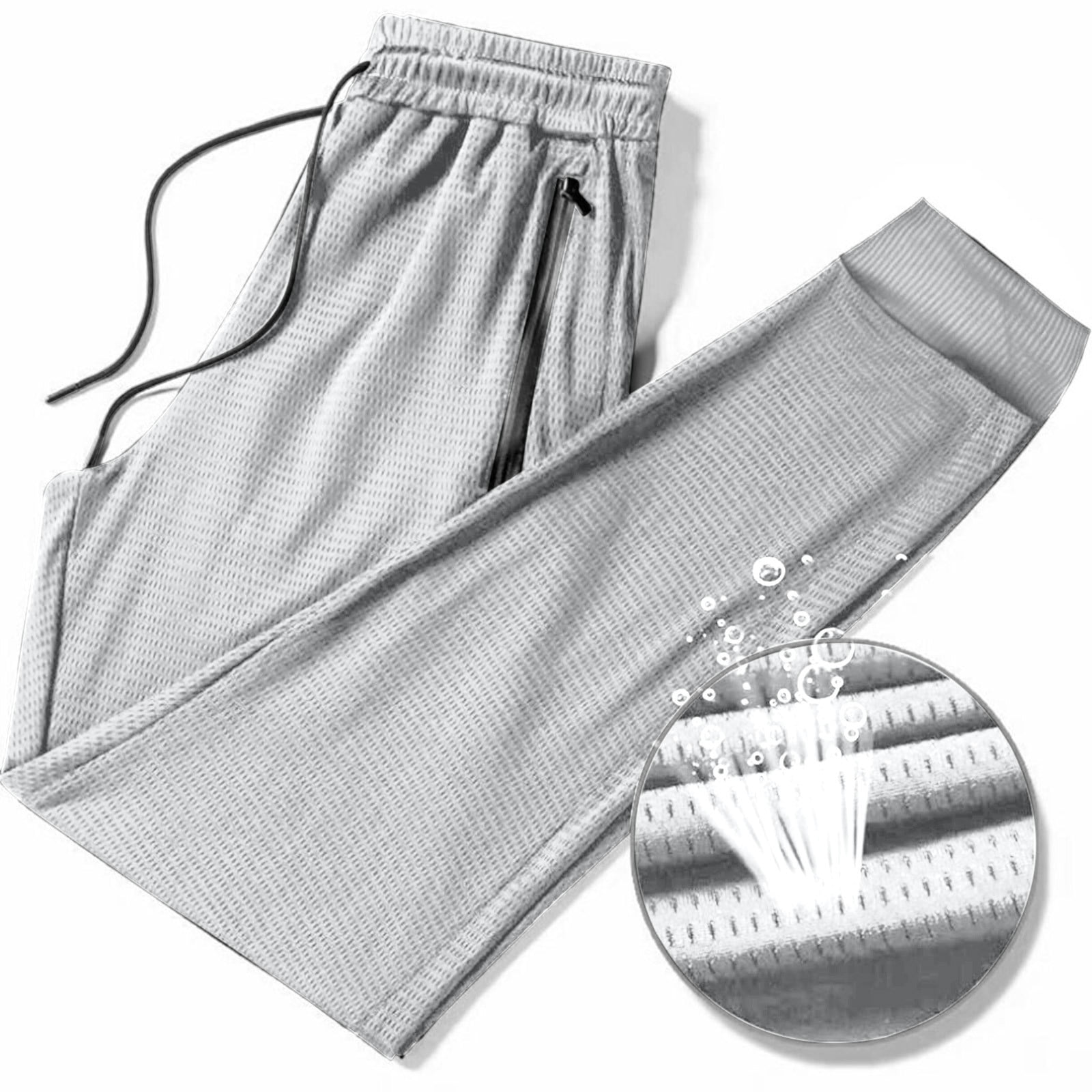 Yaoyar Men's Running Ankle Pants Breathable Fabric with Drawstring ...