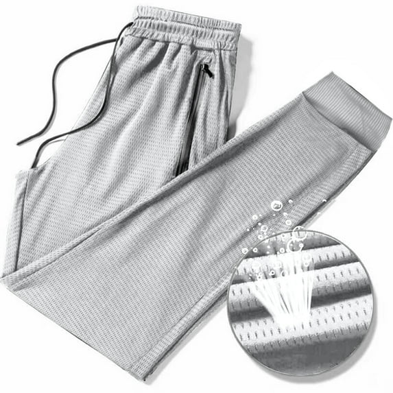Yaoyar Men's Running Ankle Pants Breathable Fabric with Drawstring ...
