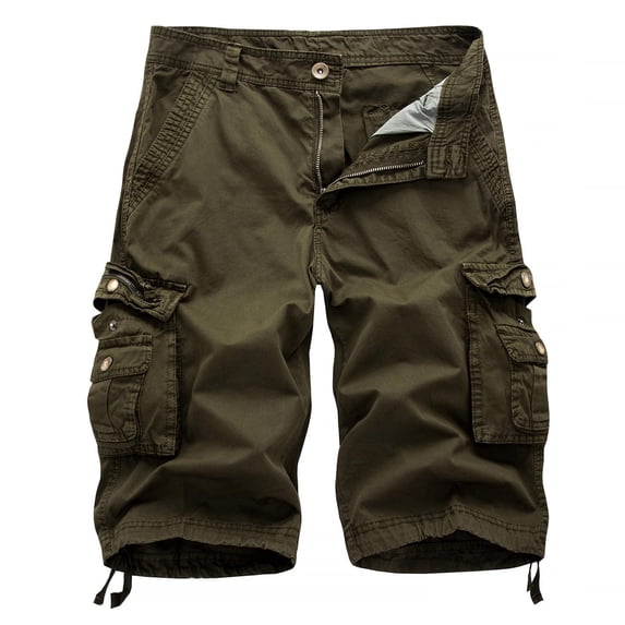 Yaoyar Men's Solid Casual Outdoor Multi Color Multi-Pocket Cargo Shorts ...