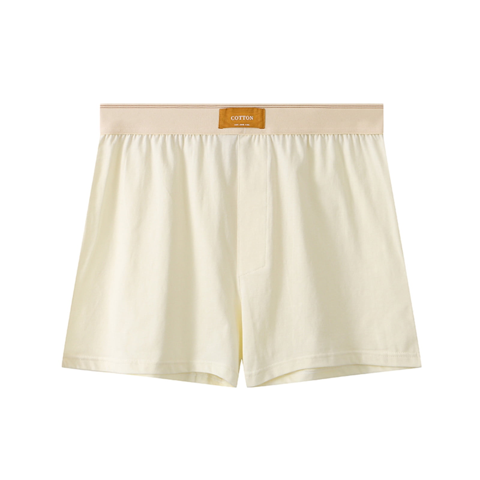 Yaoyar Men's Solid Color boxer Elastic Waist Boxers shorts cotton loose ...