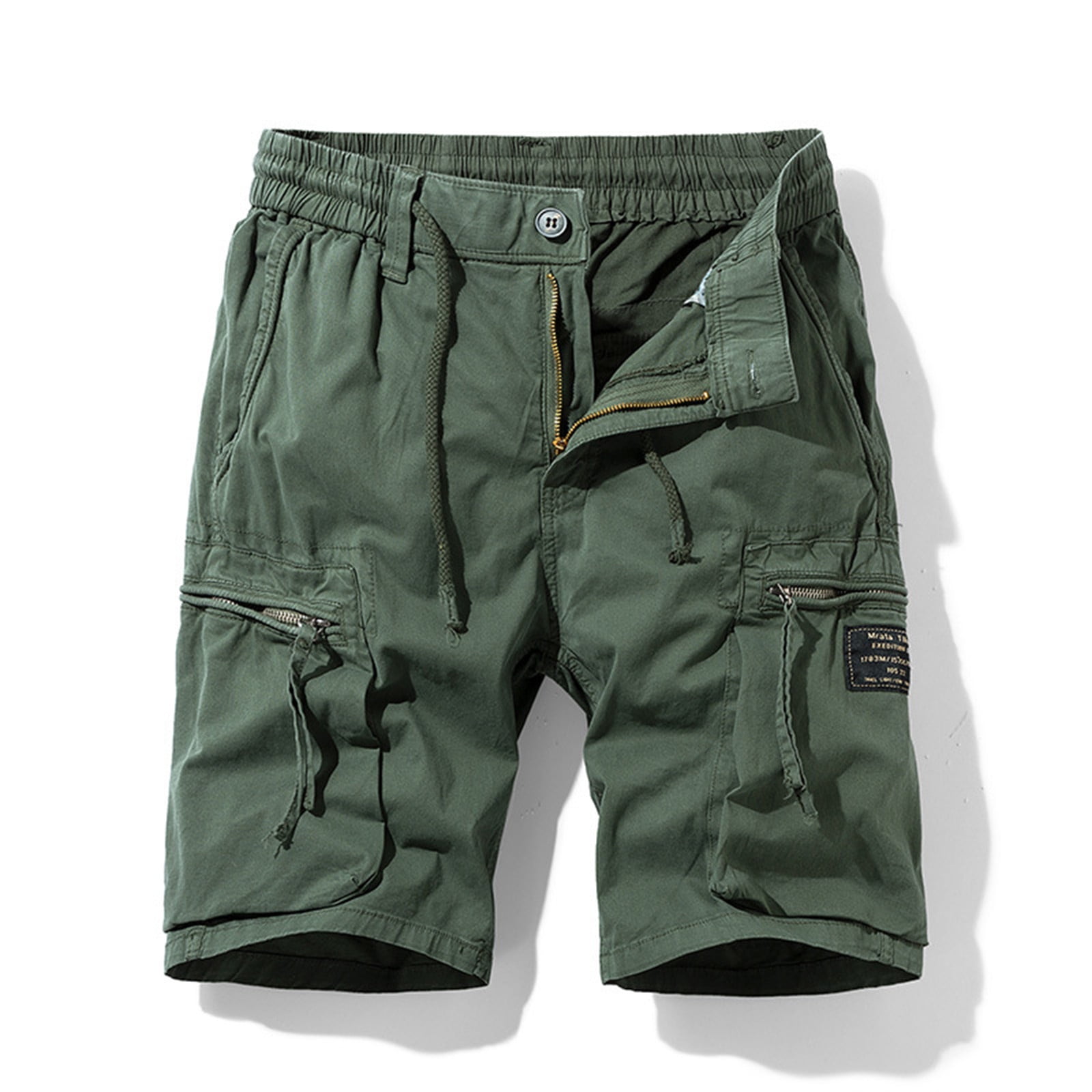 Yaoyar Mens Cargo Shorts Casual Short Pants Relaxed Fit Drawstring ...