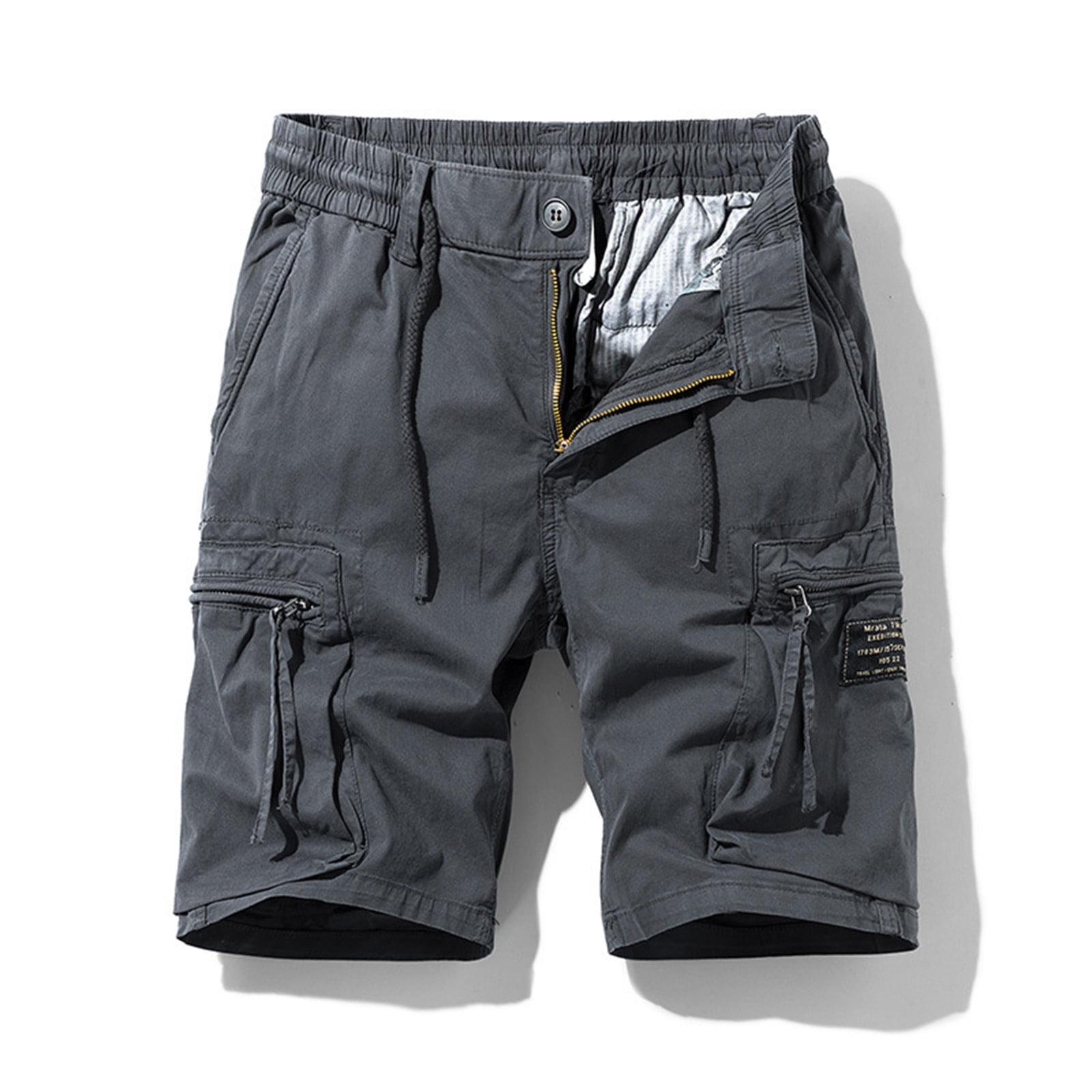 Yaoyar Mens Cargo Shorts Casual Short Pants Relaxed Fit Drawstring ...