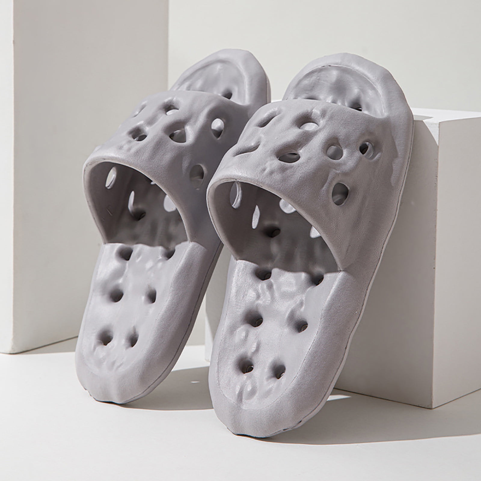 Yaoyar Mens Shower Shoes With Holes Dry Quickly Bath Slippers Womens ...