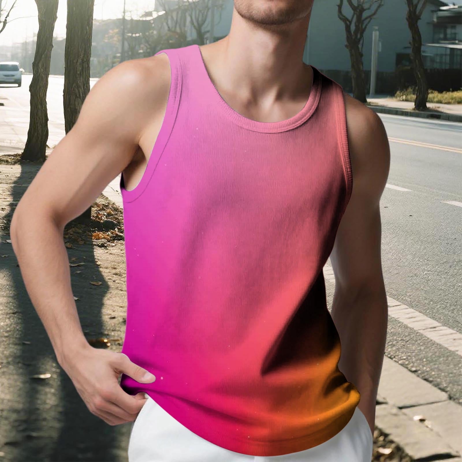 Yaoyar Mens Tank Tops Quick Dry Workout Swim Beach Shirts Sleeveless ...