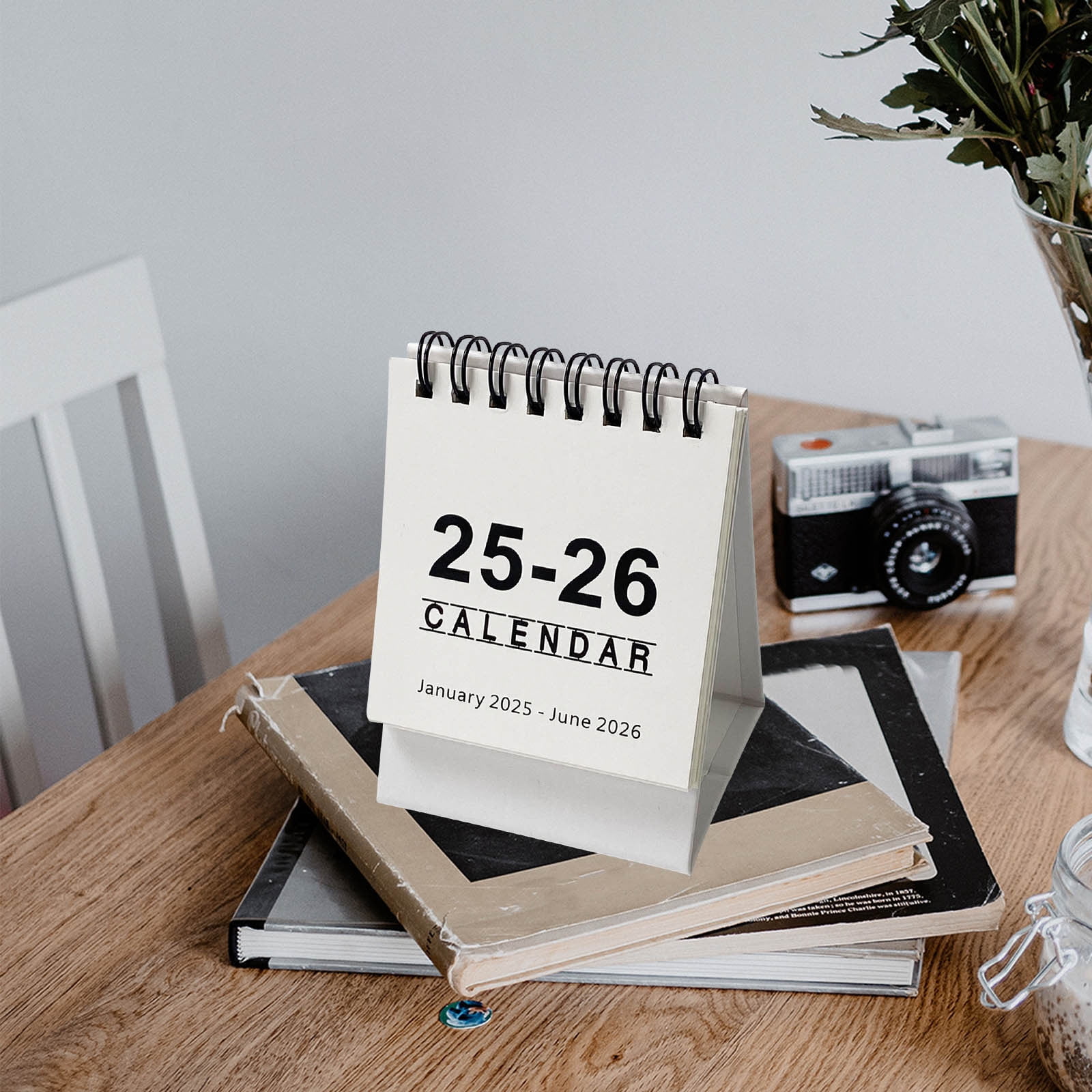 Yaoyar Mini Desk Calendar 2025-2026, Small Desktop Calendar, Standing ...
