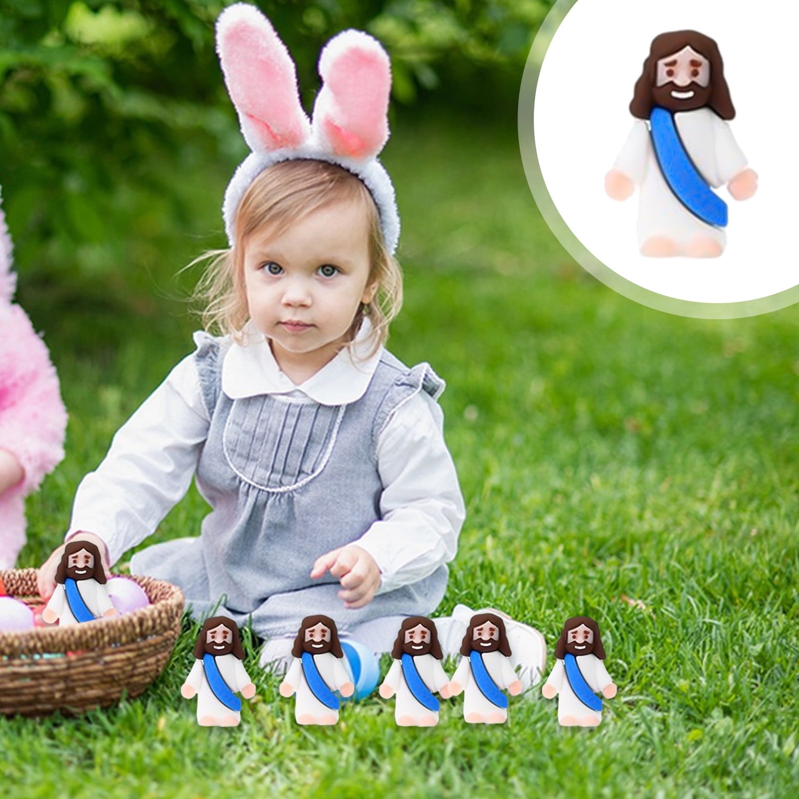 Yaoyar Mini Jesus Figures Easter Jesus Loves You Jesus Toys Little ...