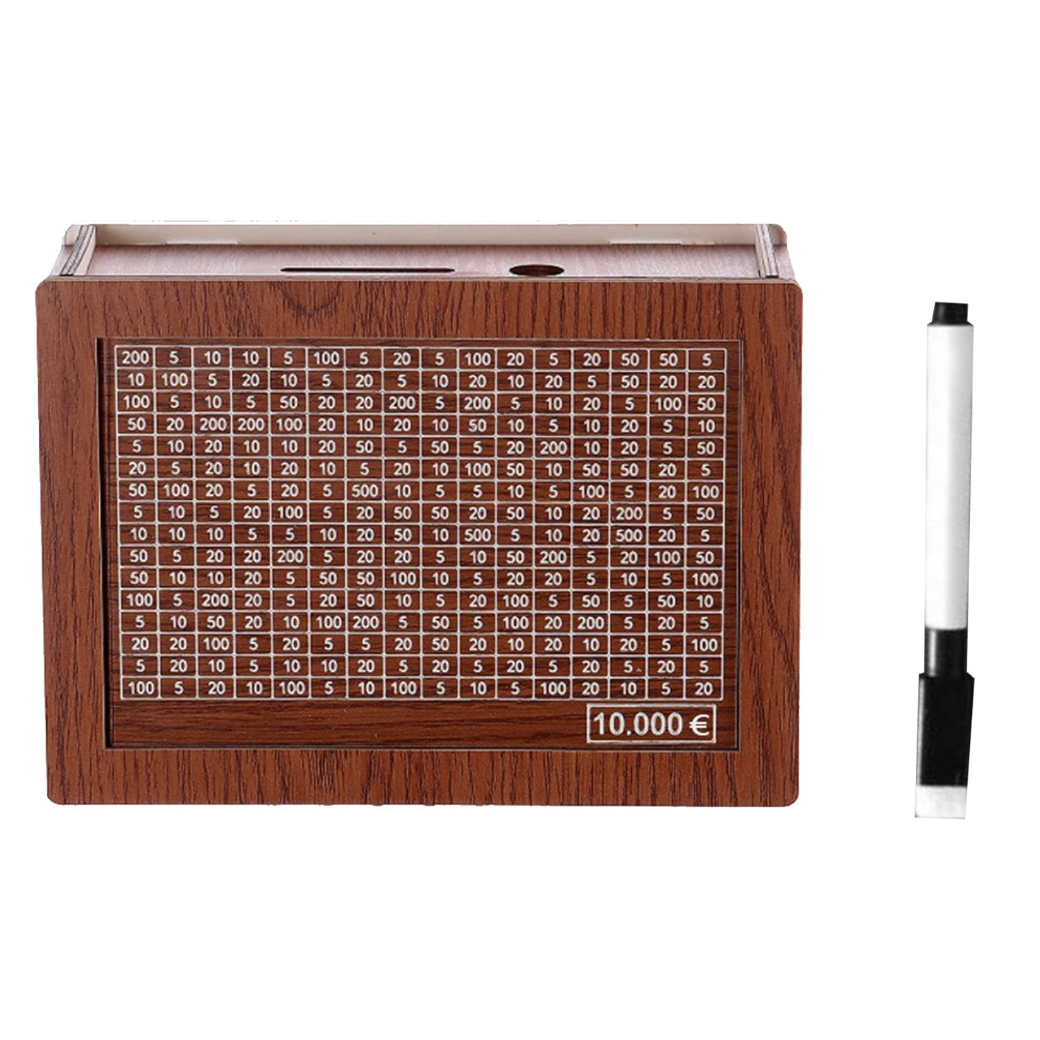 Yaoyar Money Saving Box,Wooden Money Box,Savings Box with Money Target ...