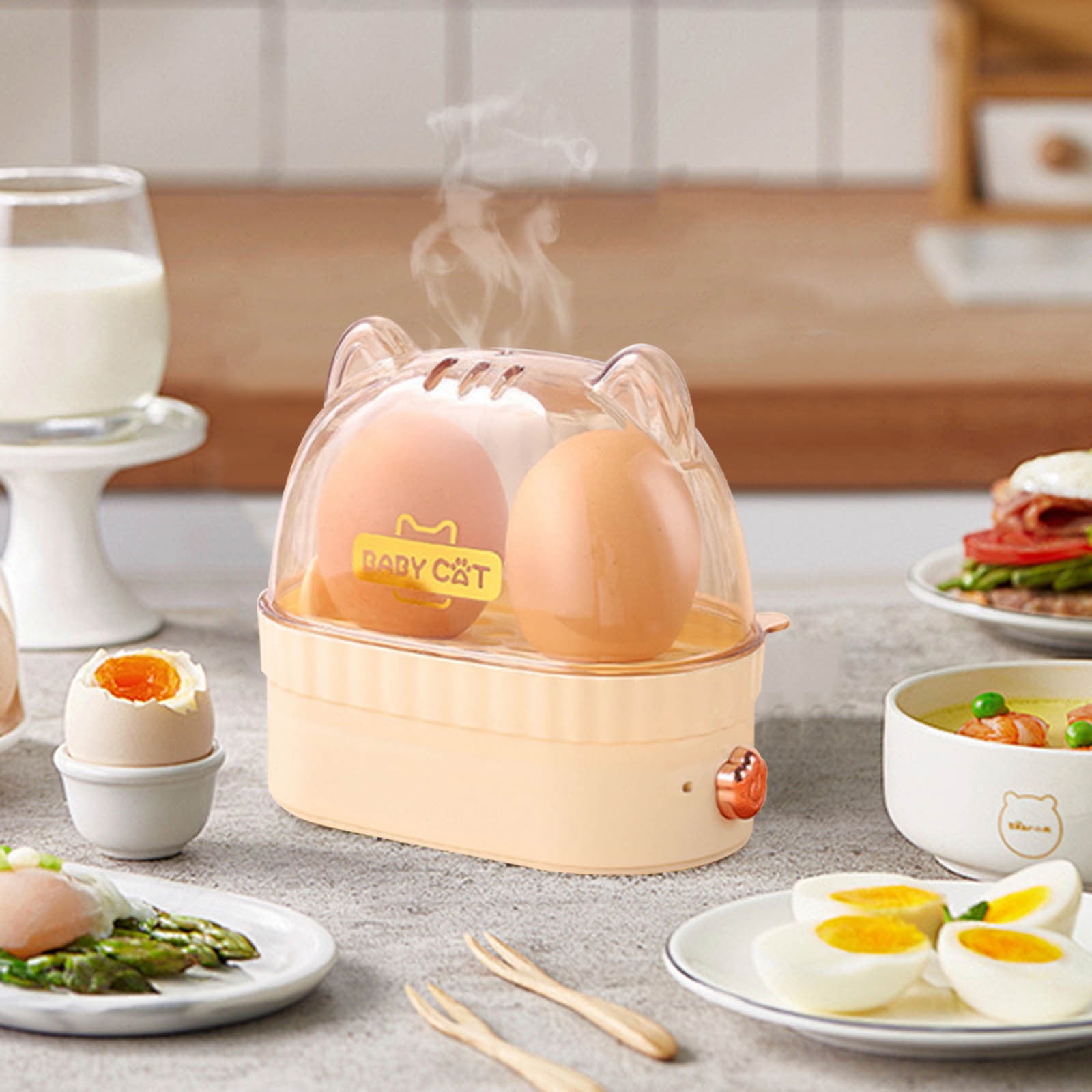 Yaoyar Rapid Egg Cooker, Poacher, Omelet Maker, Auto Shut-Off, Home Dormitory Breakfast Machine ...