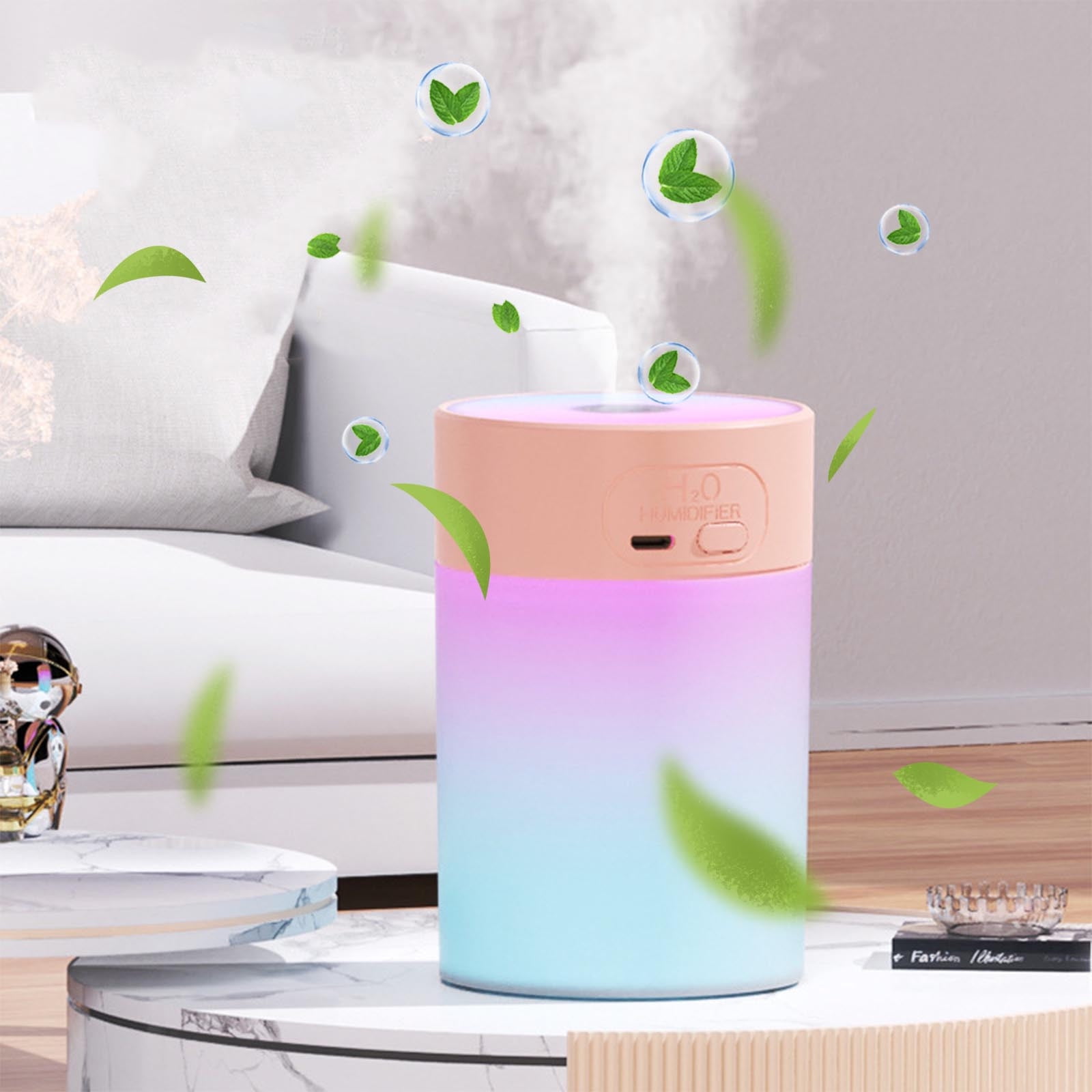 Yaoyar Rechargeable Mini Humidifier, Colorful Cool Mist Humidifier ...
