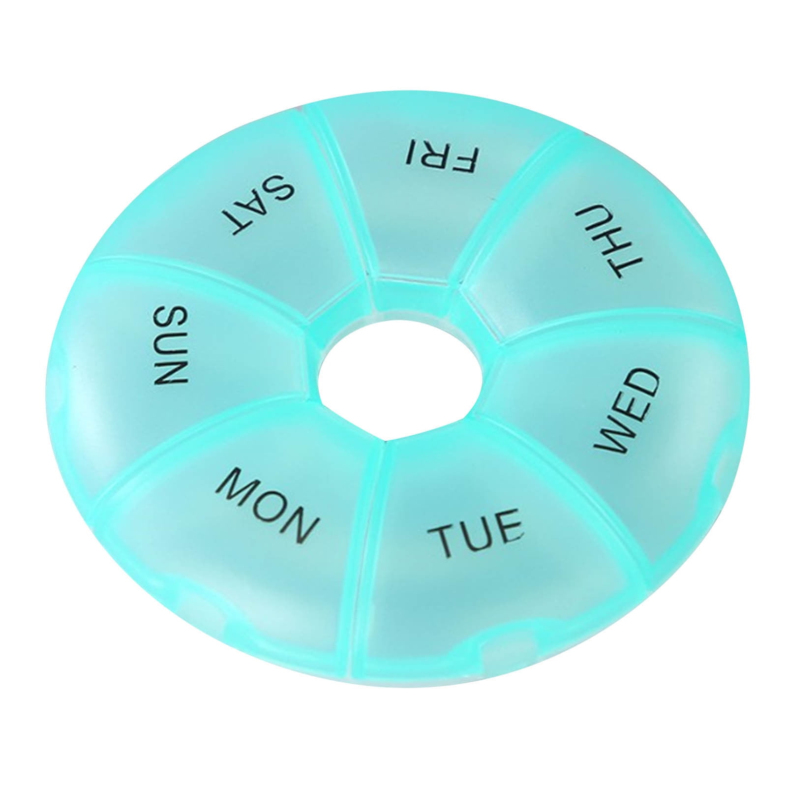 Yaoyar Round Portable Pill Box Medicine Planner Small Case (7 Day ...