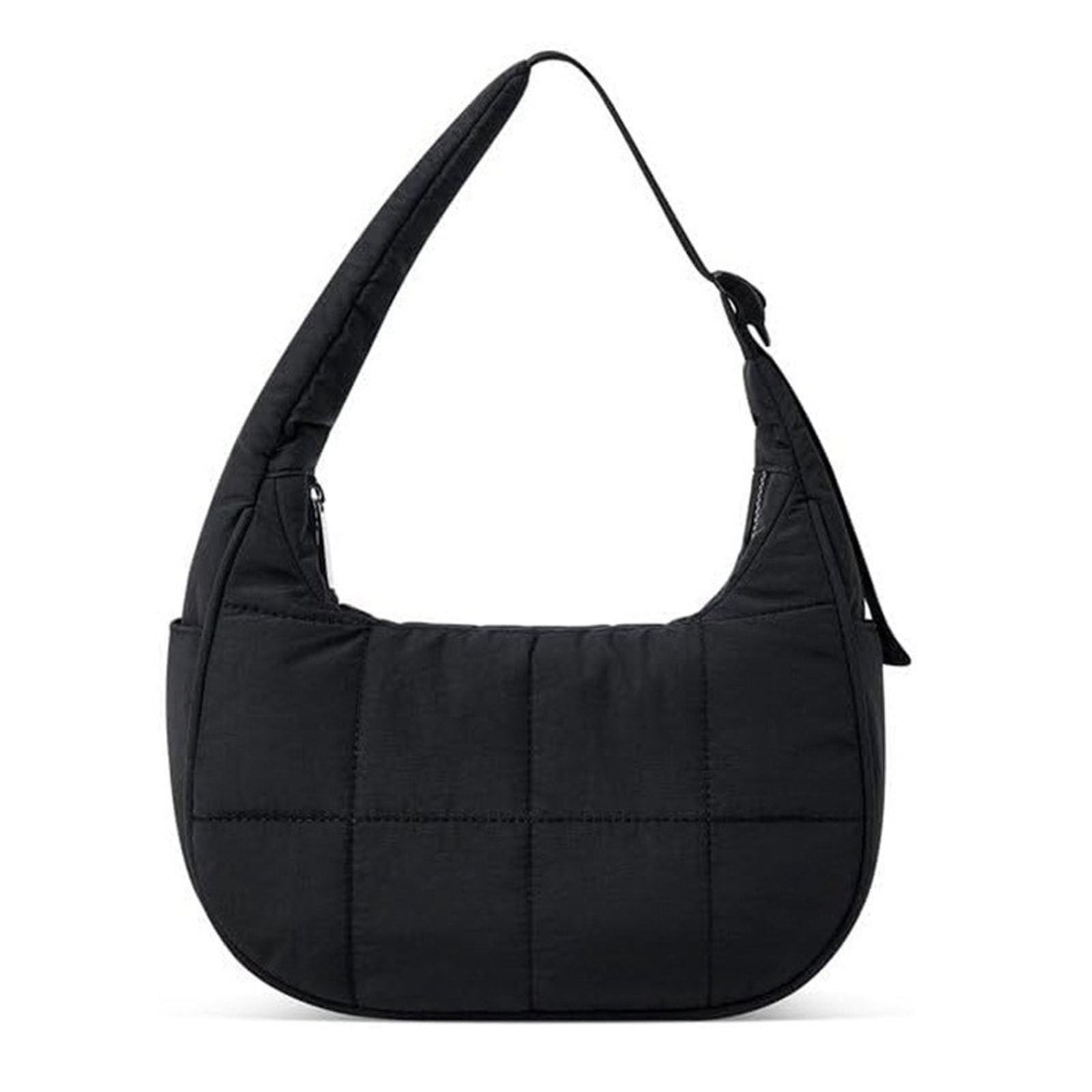 Yaoyar Small Puffer Crescent Underarm Shoulder Bag for Women, Nylon ...