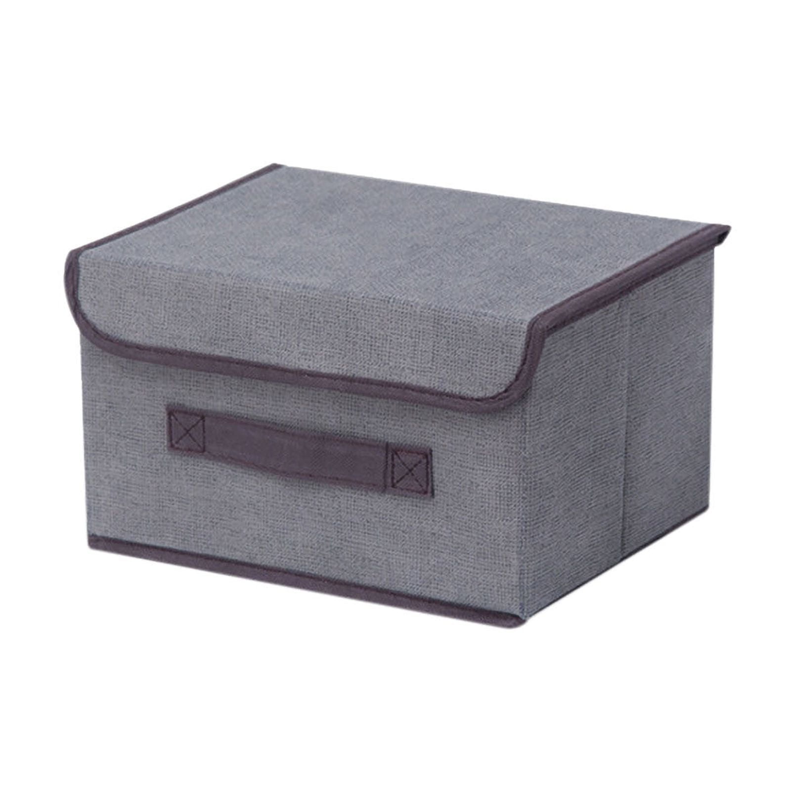 Yaoyar Small Storage Bins With Lids Linen Collapsible Cube Storage
