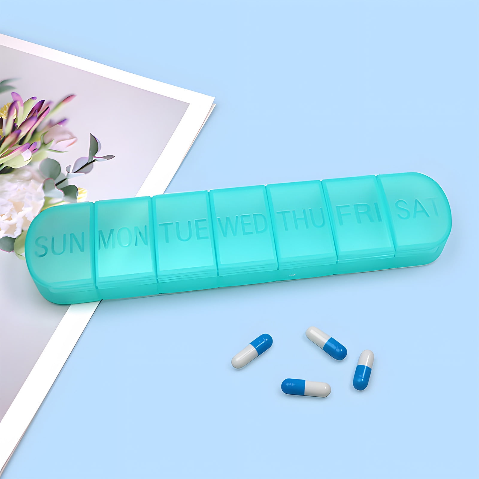 Yaoyar Weekly 7-Day Pill Organizer, Medium Compartments, Medicine ...