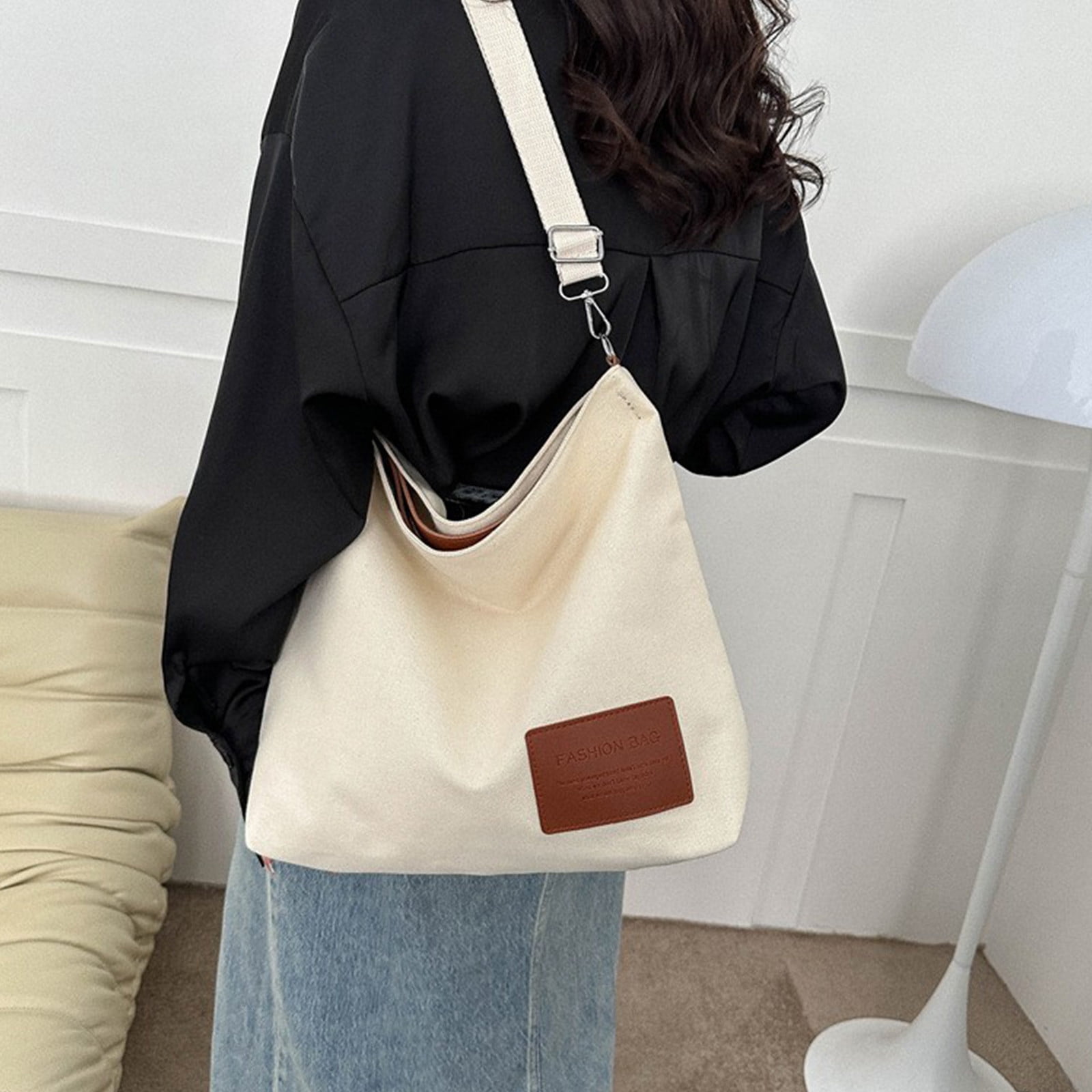 Yaoyar Women Canvas Tote Handbags Casual Shoulder Work Bag Crossbody ...