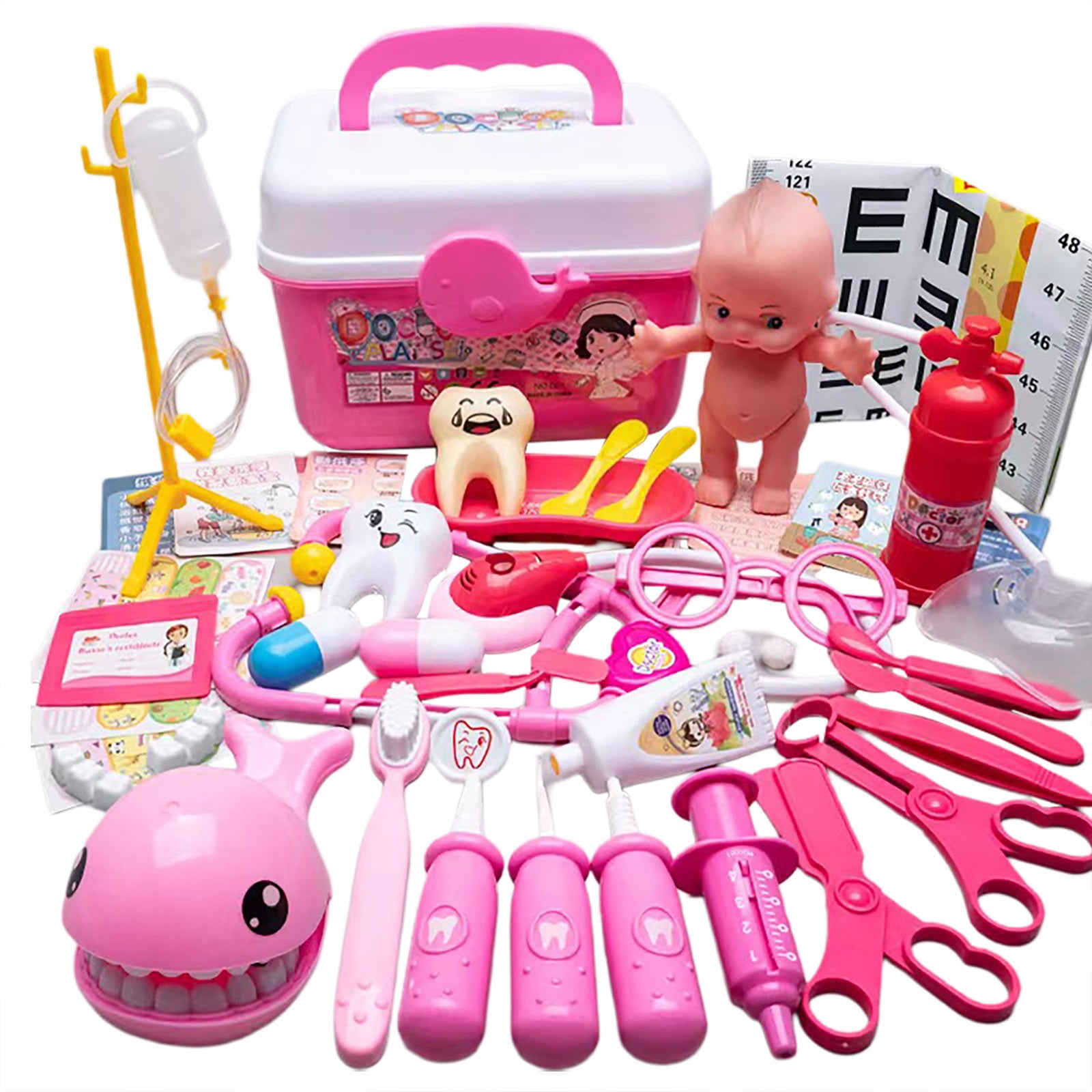 Yaoyucui Kid Doctor Playset For Girls Role Play With Injection Tools ...