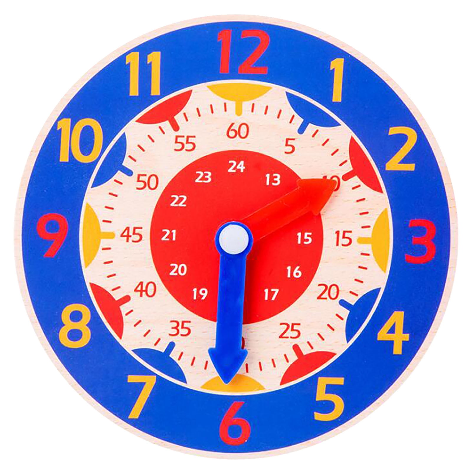 Yaoyucui Montessori Wooden Clock For Children, Toys With Hours, Minutes ...