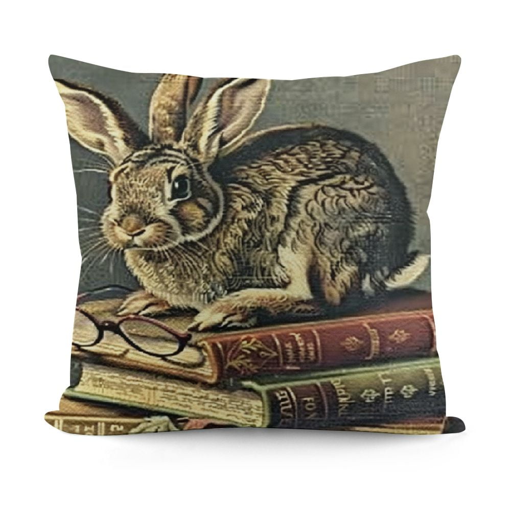 Yapatkwa Belgian Tapestries, Rabbit with Books Decorative Woven ...