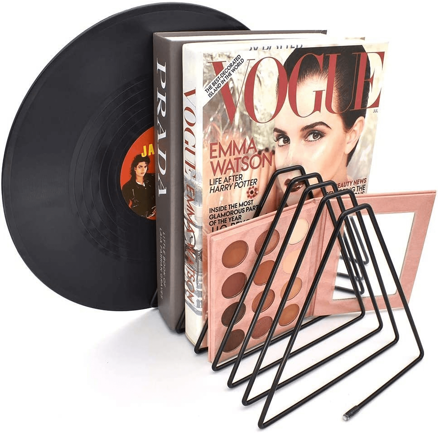 Yapicoco Adjustable 7-Slot Desktop Magazine File Book Holder, Triangle ...