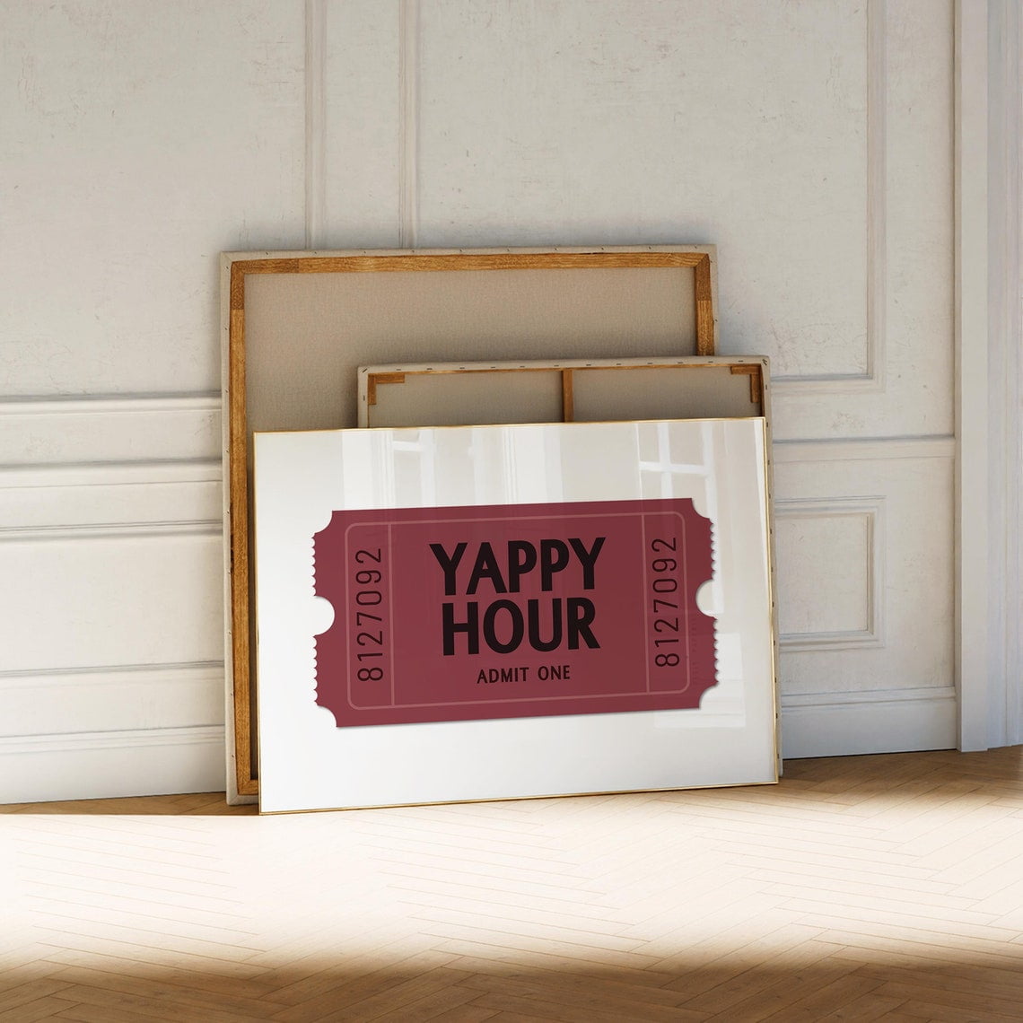 Yappy Hour Print, Happy Hour Bar Cart Wall Art, Bar Cart Printable ...