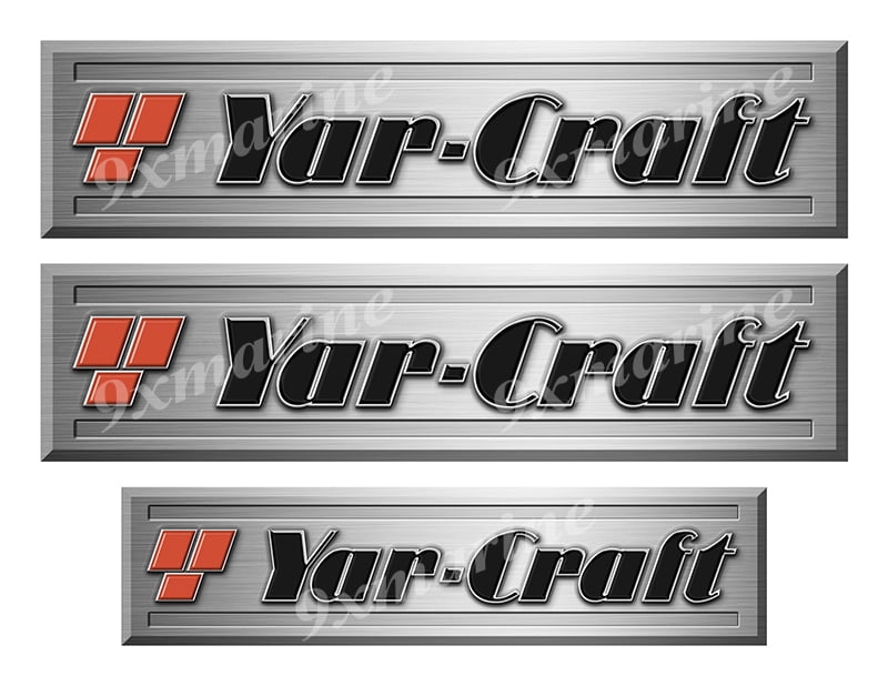 Yar Craft Remastered Stickers. Brushed Metal Style - 10" and 8" long ...