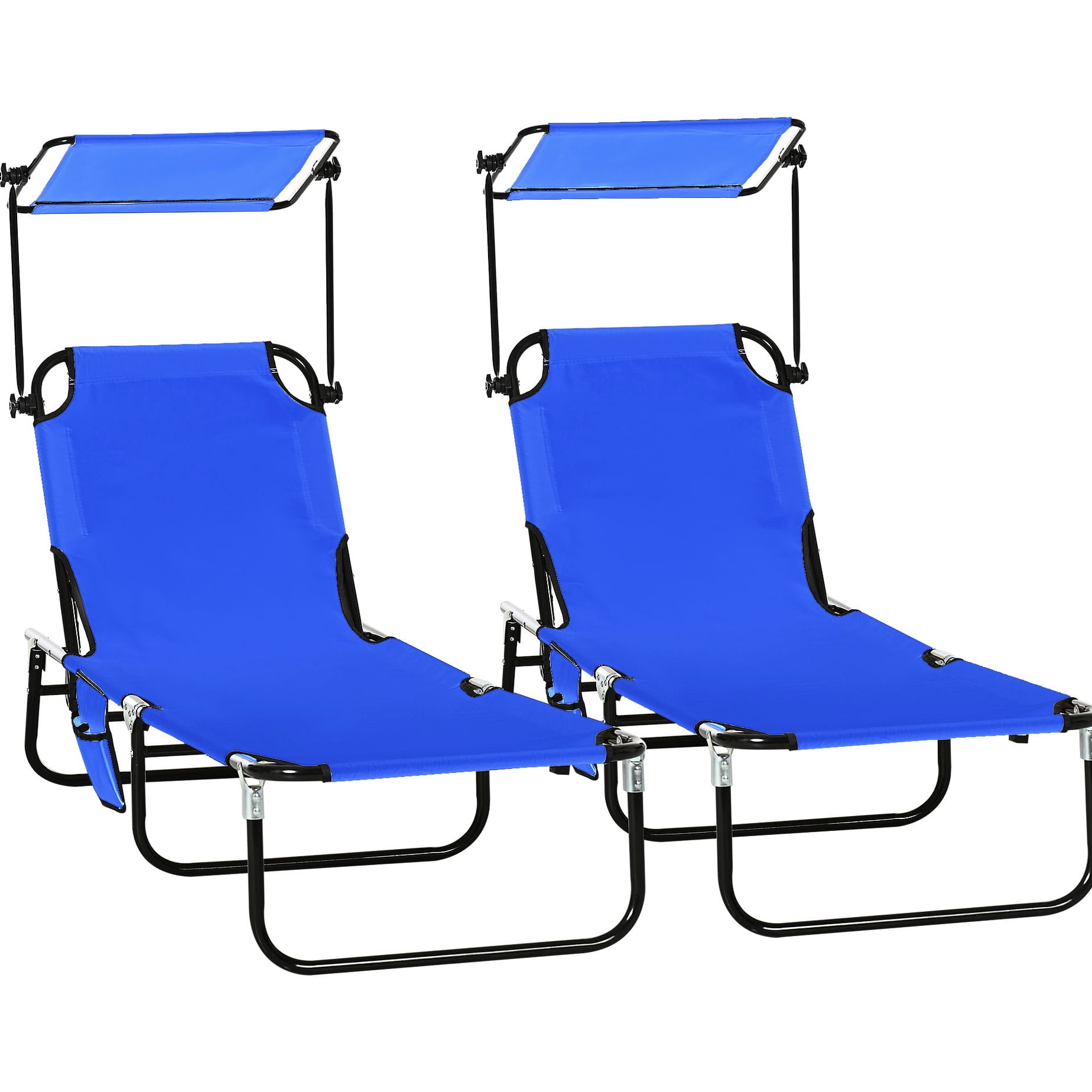 Yard Chairs Assortment - Folding Pool With Sun Canopy, Reclining Back ...