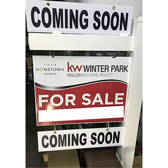 Yard DeSigns 5 Pack COMING SOON Sign Rider 6' x 24' Plastic Signs, 4mm ...