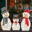 30.5" Lighted 2 Dimensional Snowman Christmas Outdoor Decoration ...