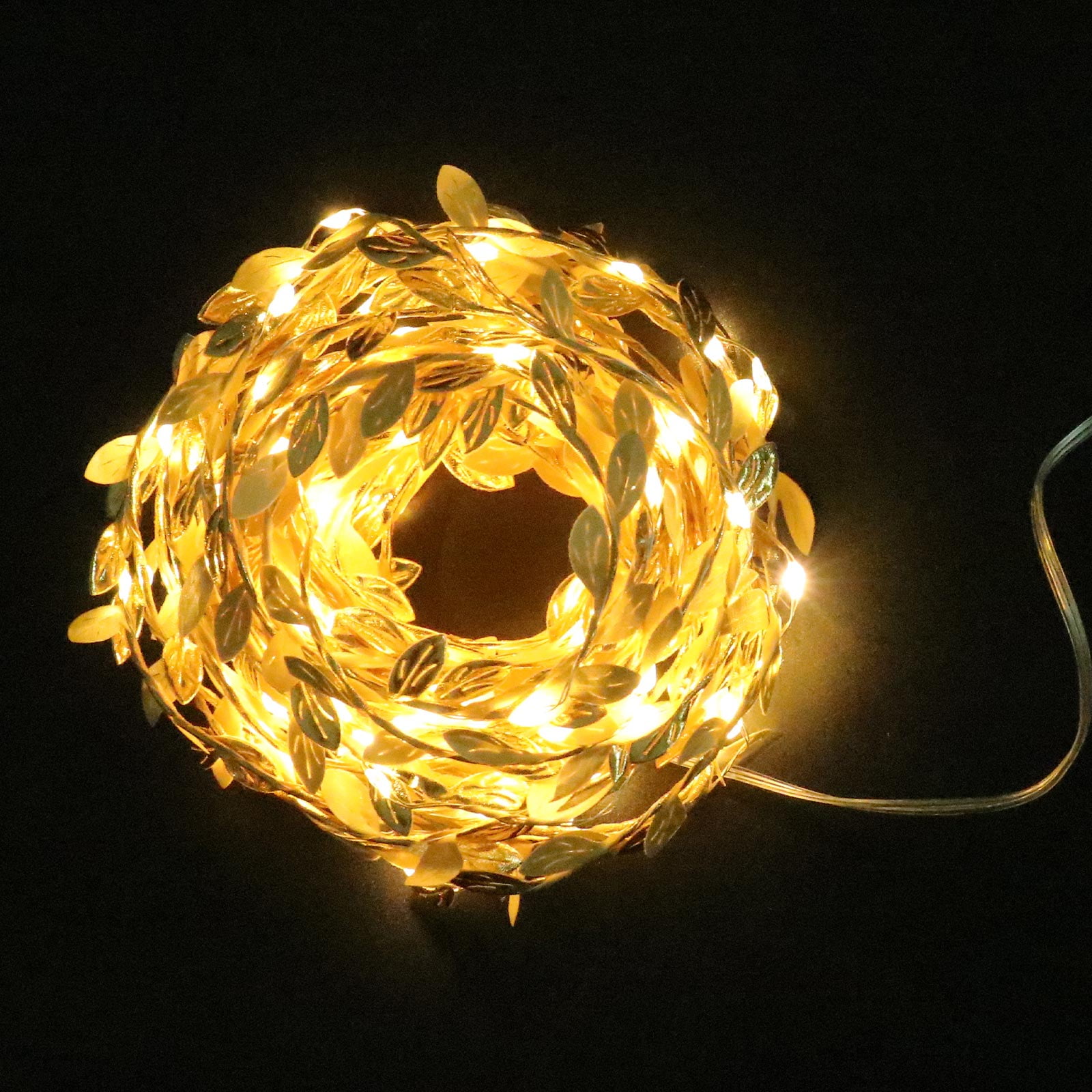 Yard Decorative Light Leaf Modeling LED Wall Vine Lights Golden ...