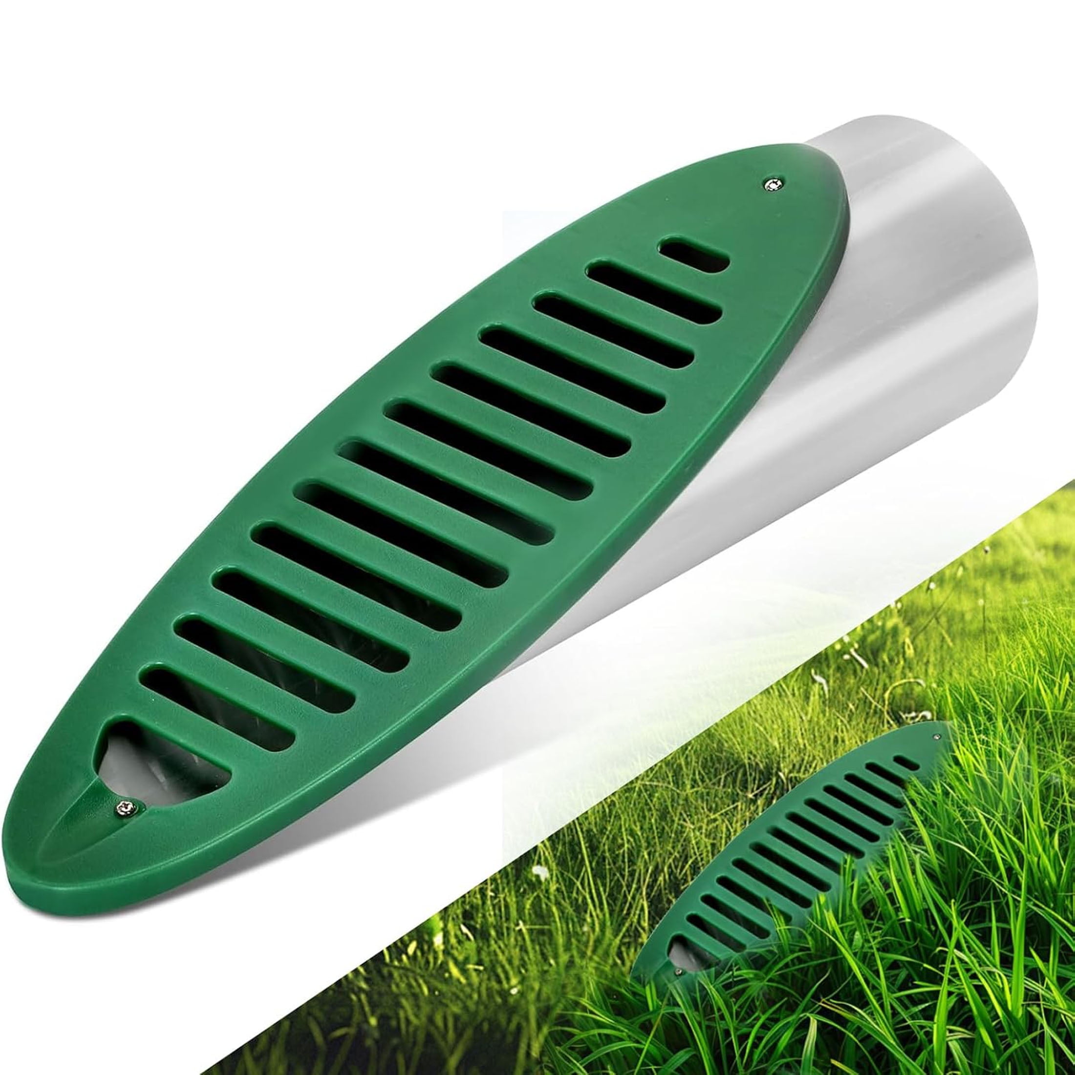 Yard Drain Emitter, 4in Green Angled Drainage Grate Yard for Sump Pump ...